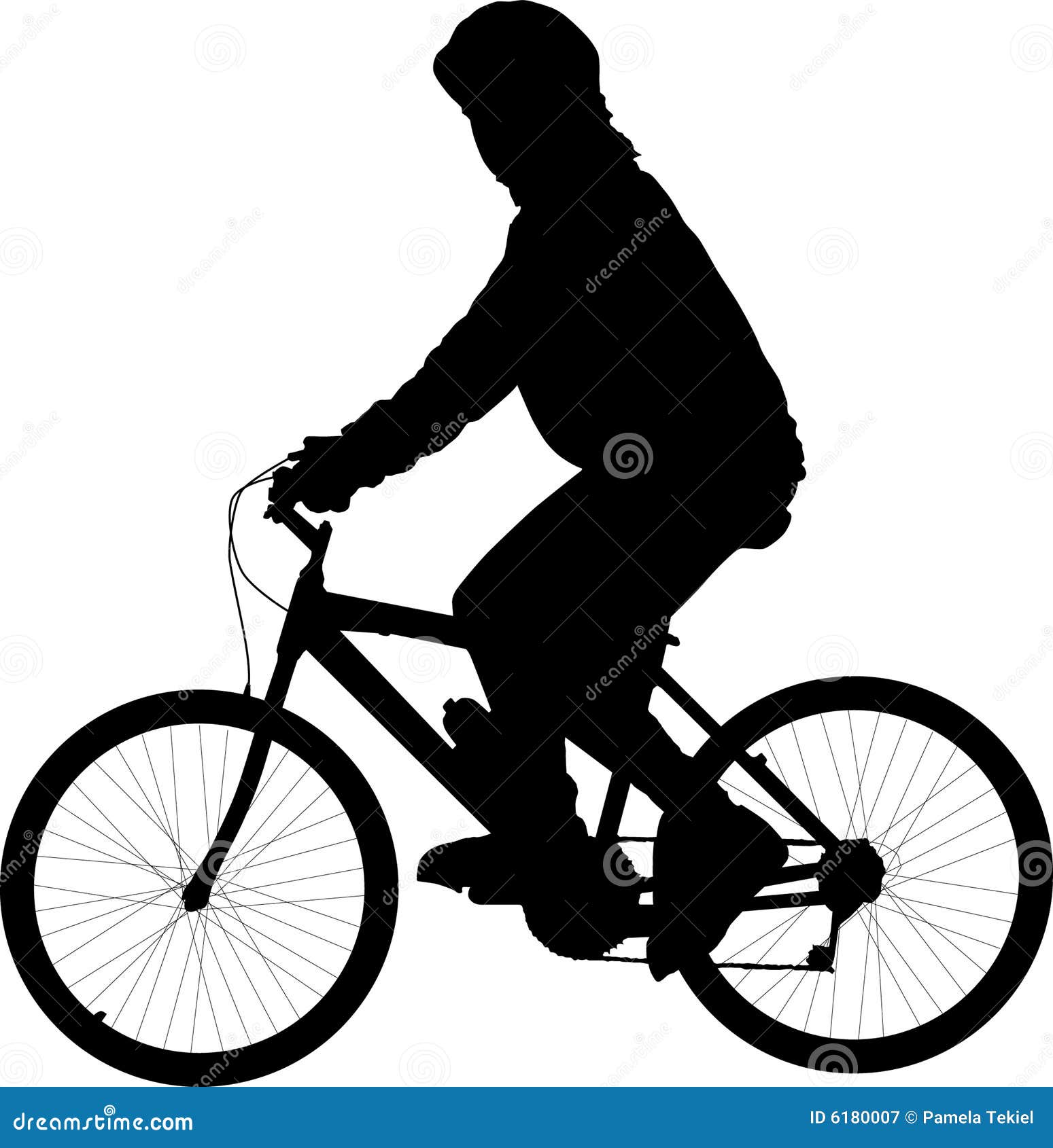 Bicycle rider stock vector. Illustration of activity, wheelie - 6180007