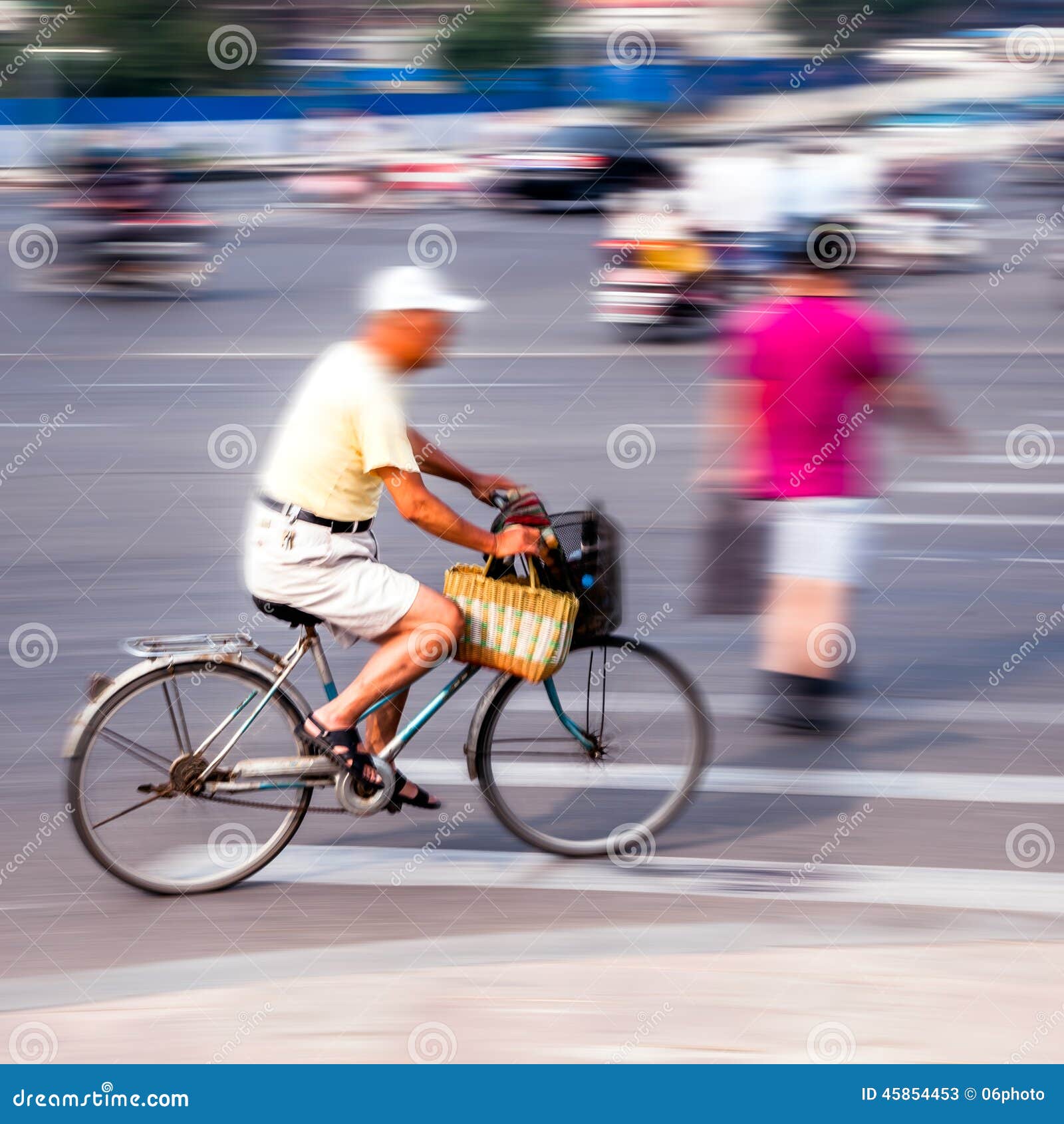 Bicycle riders in the city stock image. Image of healthy - 45854453