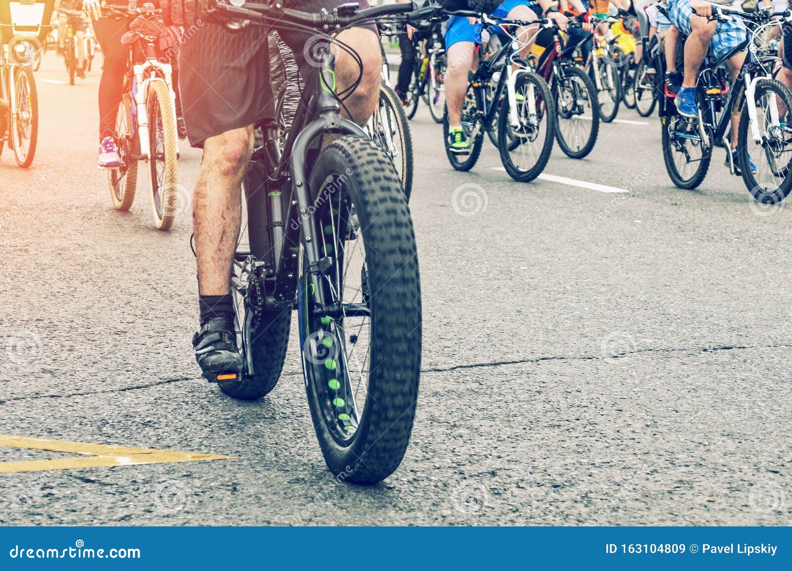 Bicycle Riding in a City. Leisure Activity Stock Image - Image of bike ...