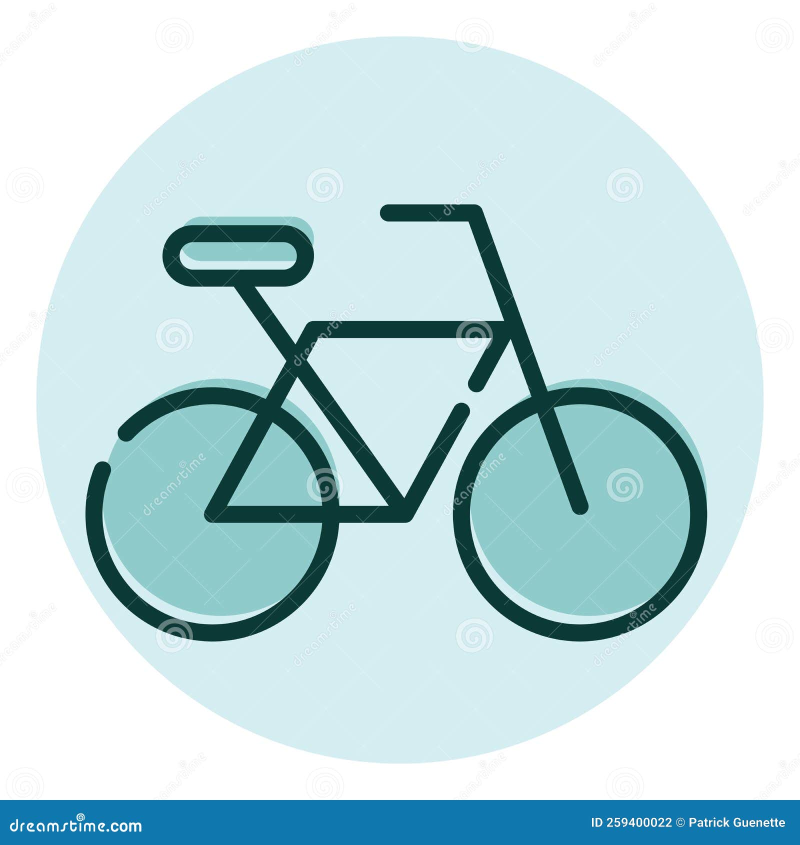 Bicycle riding, icon stock vector. Illustration of isolated - 259400022