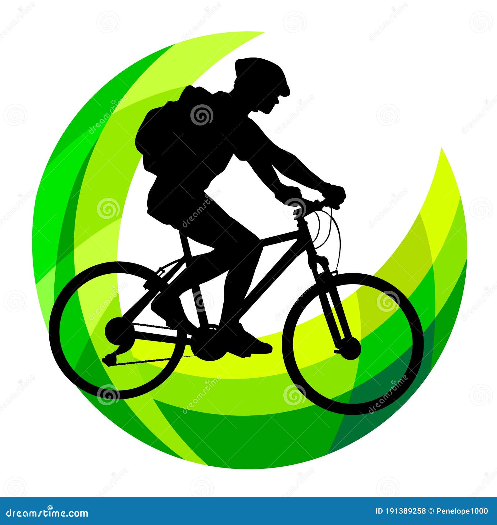 Bicycle Riding Logo in Vector Quality. Stock Vector - Illustration of ...