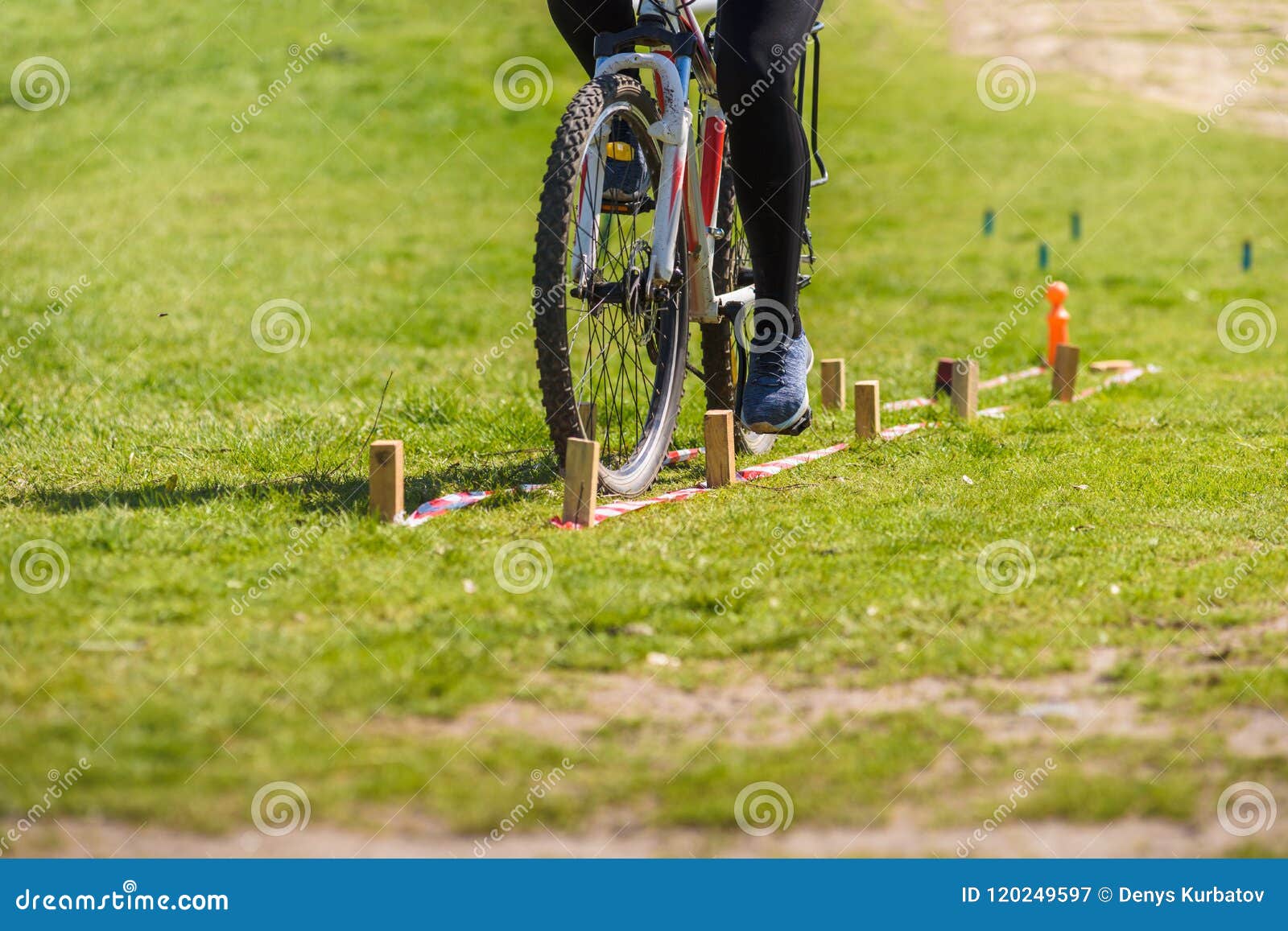 Bicycle Riding with Obstacles Stock Image - Image of motion, europe ...
