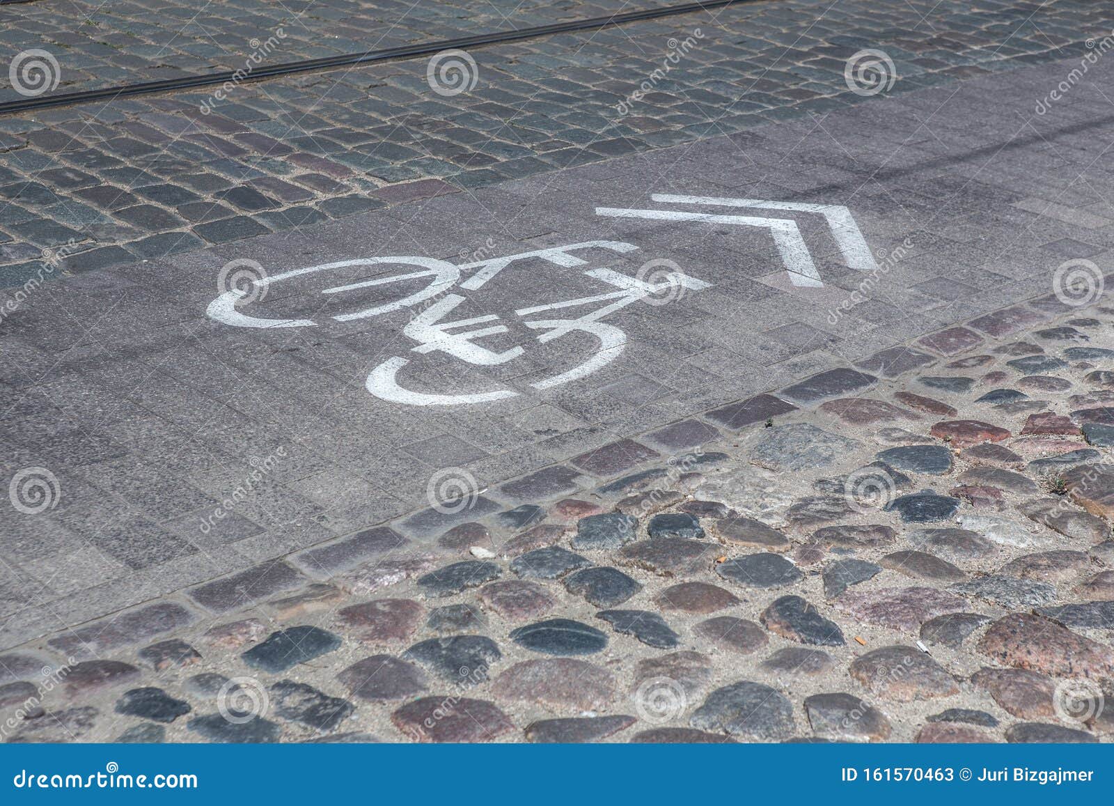 Bicycle road markings stock image. Image of transportation - 161570463