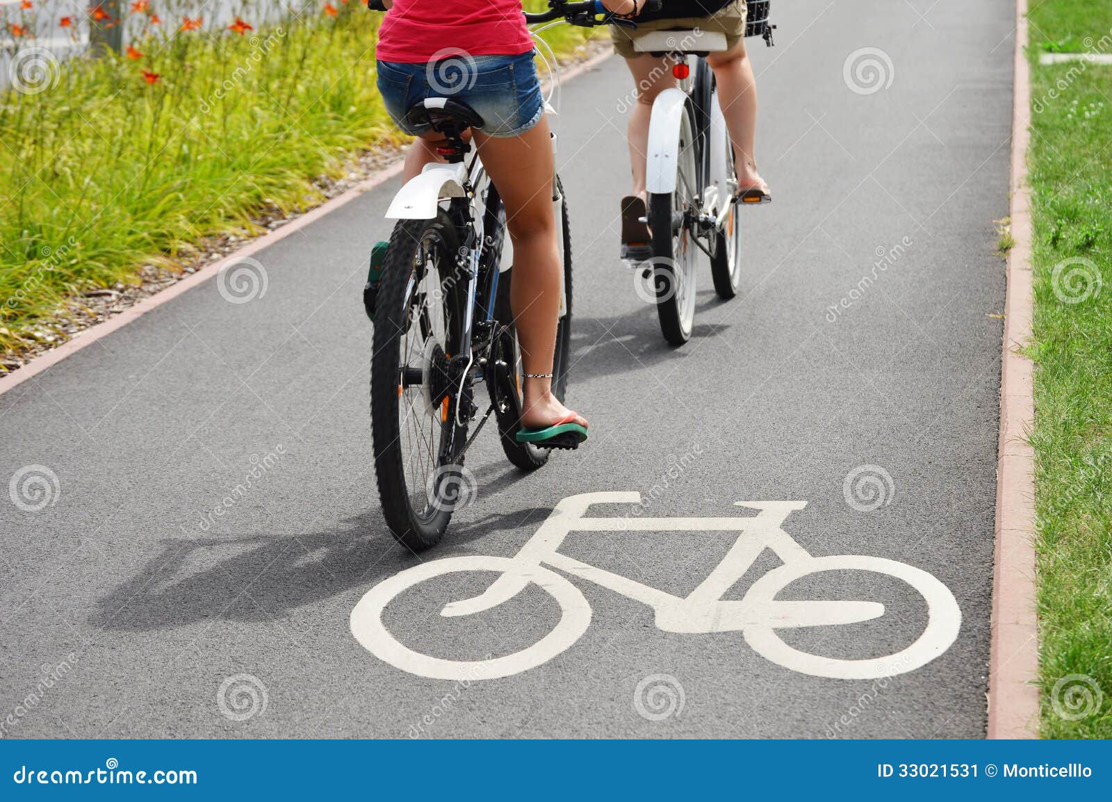 Bicycle Road Sign and Bike Riders Stock Image - Image of ecological ...