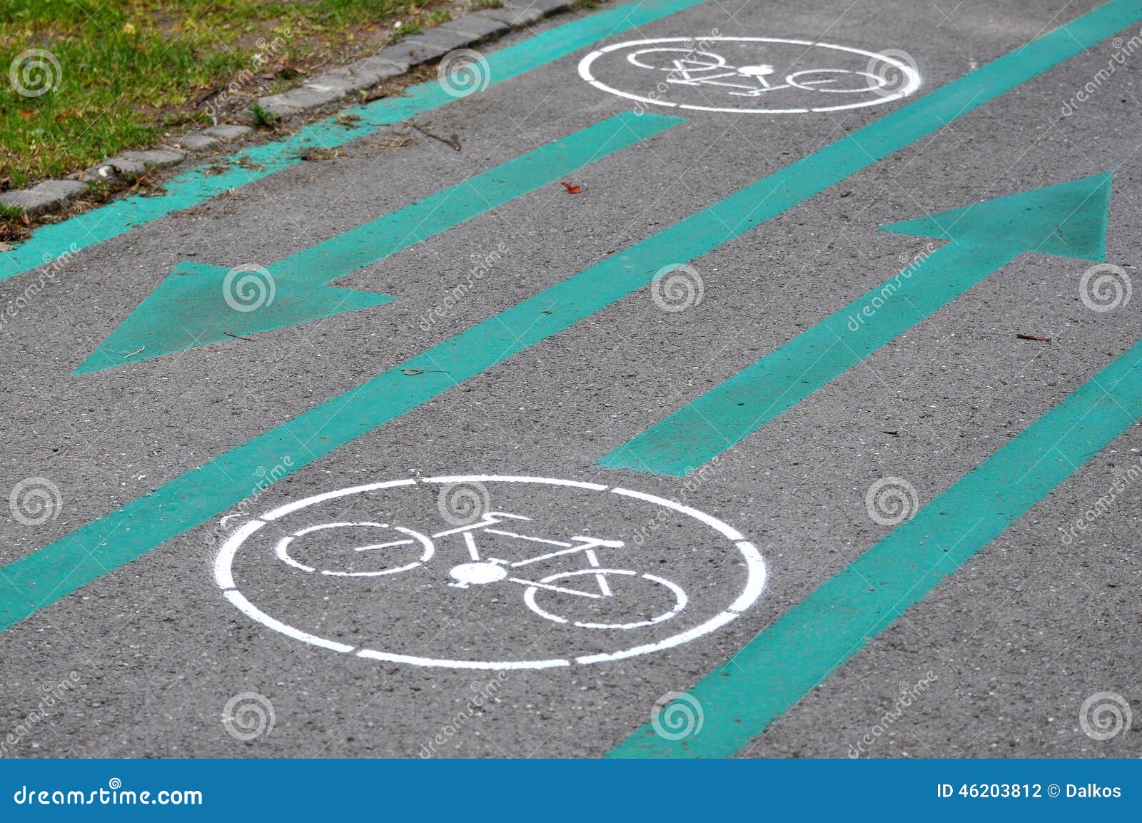 Bicycle road signs stock photo. Image of roads, indication - 46203812