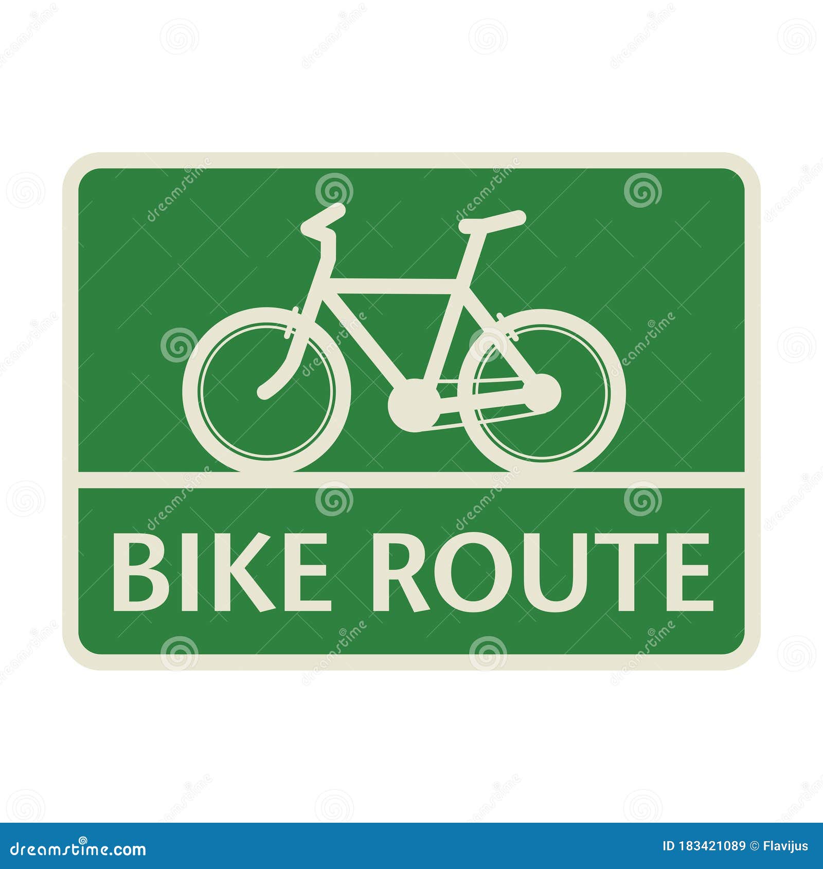Bicycle Route Number, Cycling And Pedestrian Lane Road Sign, Large ...