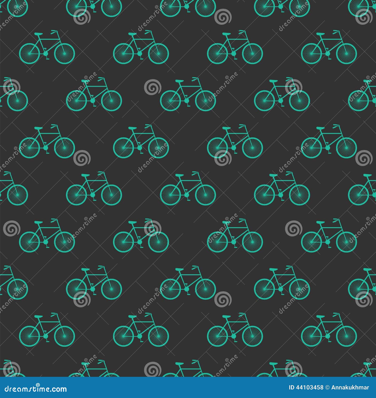 Bicycle Seamless Pattern Background Stock Illustration - Illustration ...