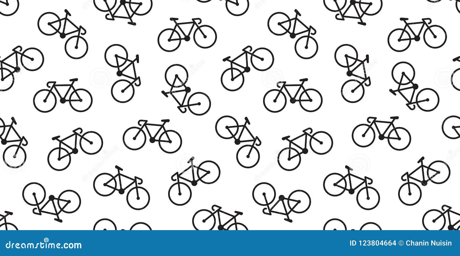 Bicycle Seamless Pattern Vector Cycling Isolated Background Wallpaper ...