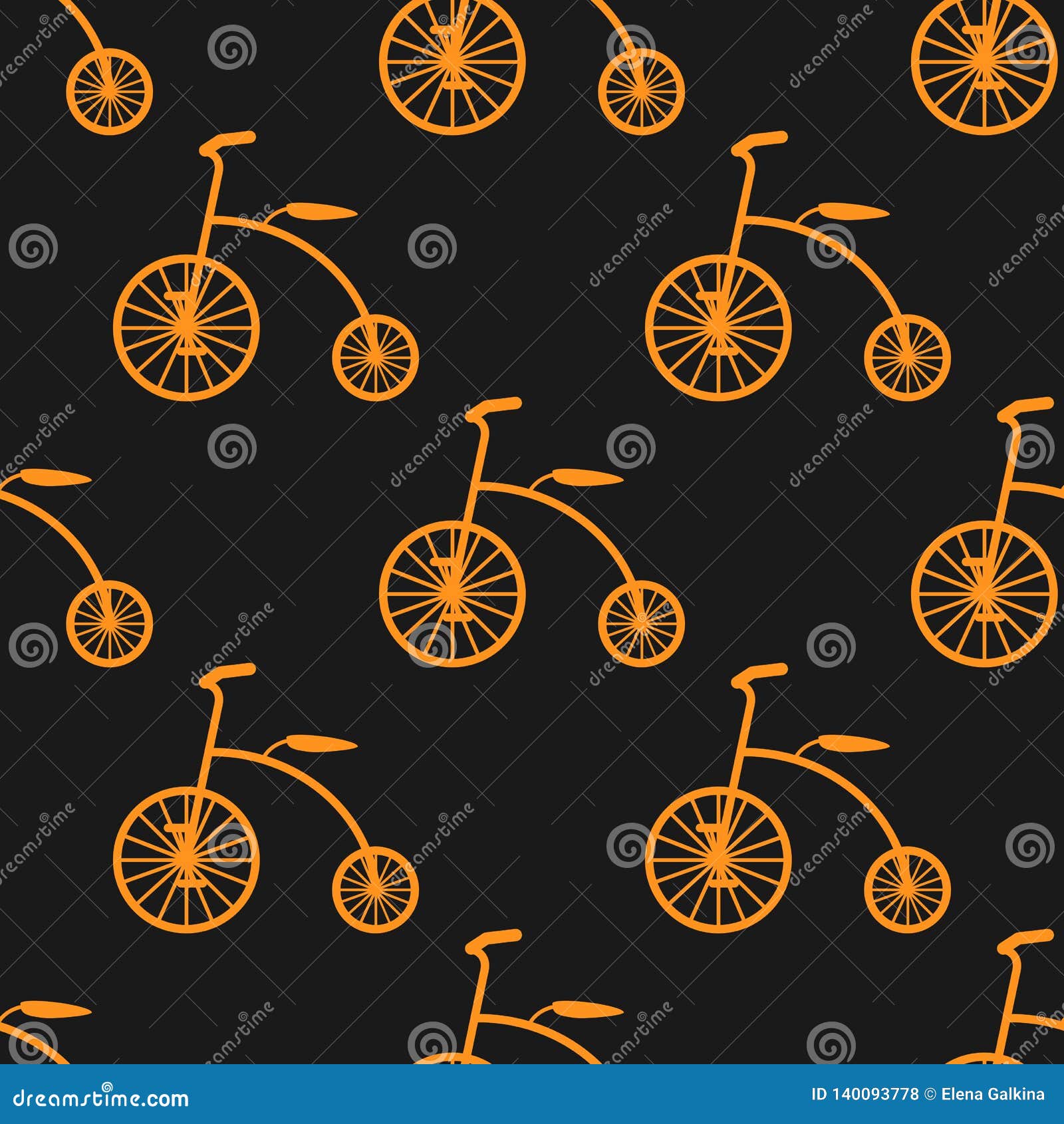 Bicycle seamless pattern stock vector. Illustration of seamless - 140093778