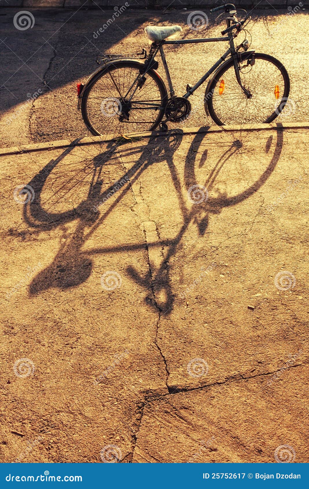 Bicycle with shadow stock image. Image of shadow, transportation - 25752617