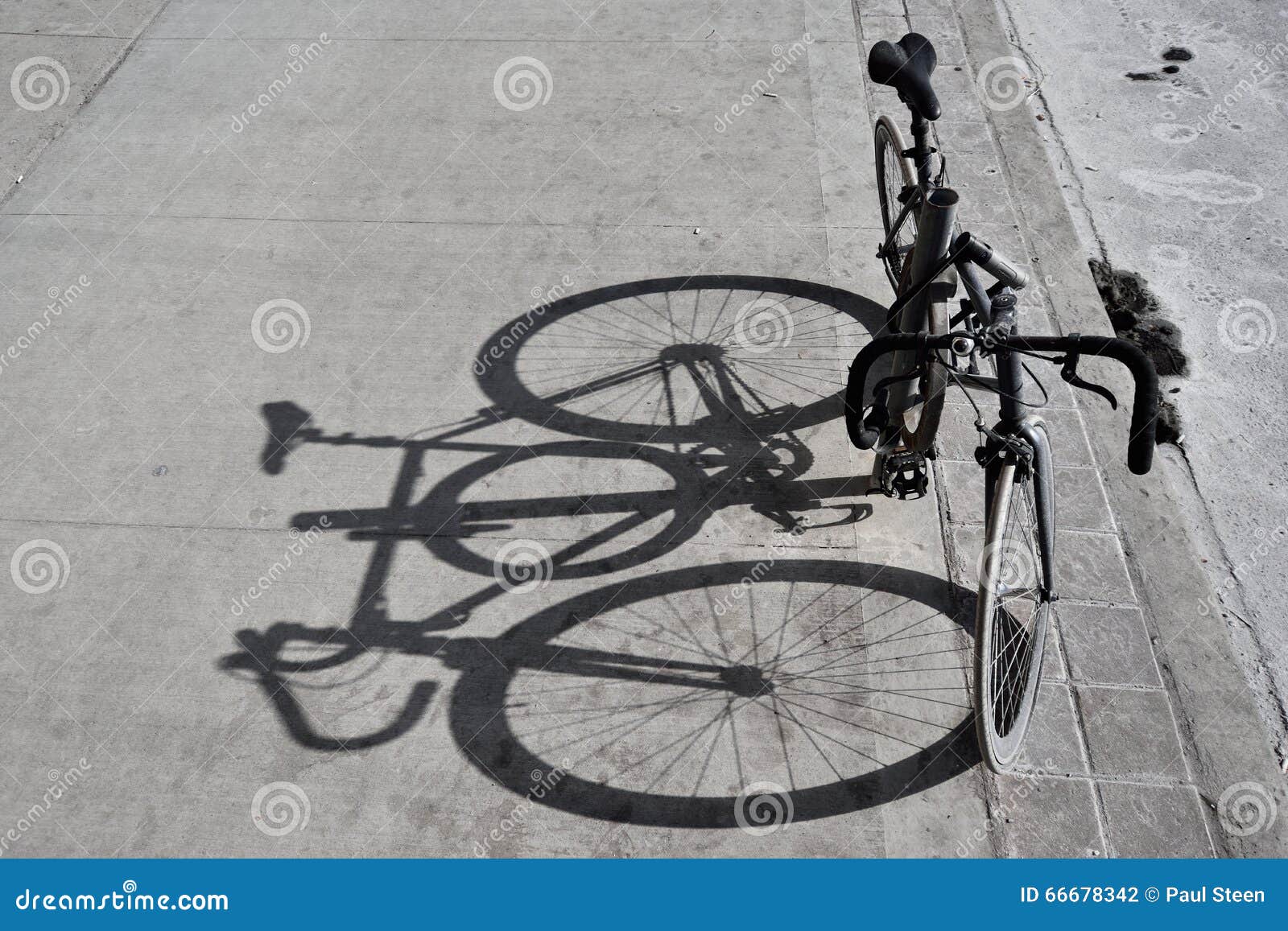 Bicycle shadow stock photo. Image of street, bike, bicycle - 66678342