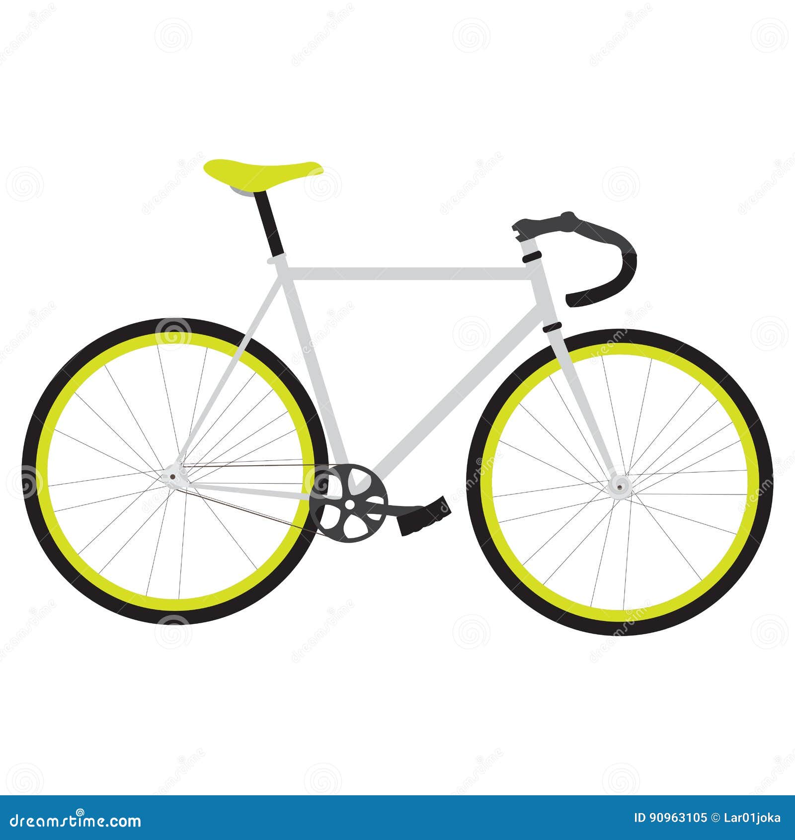 Bicycle side view stock vector. Illustration of view - 90963105