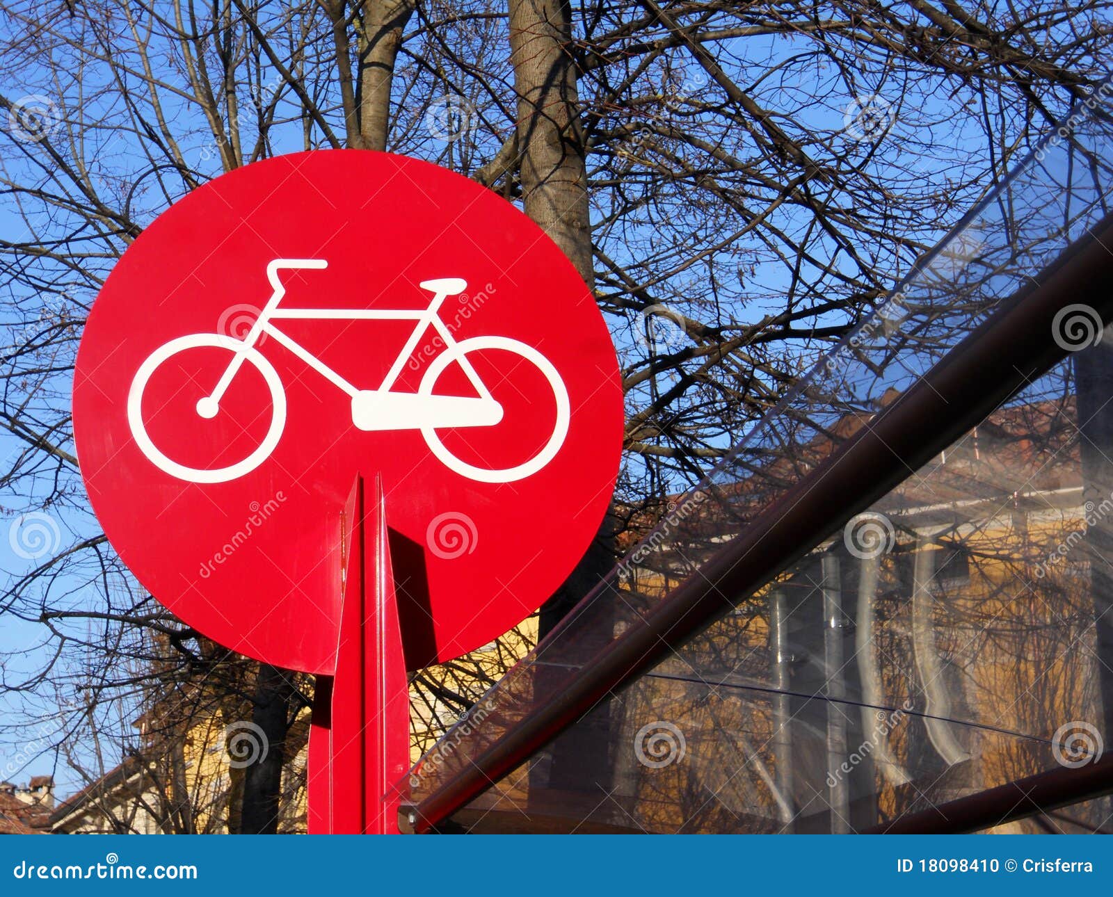 Bicycle sign stock photo. Image of icon, background, metal - 18098410