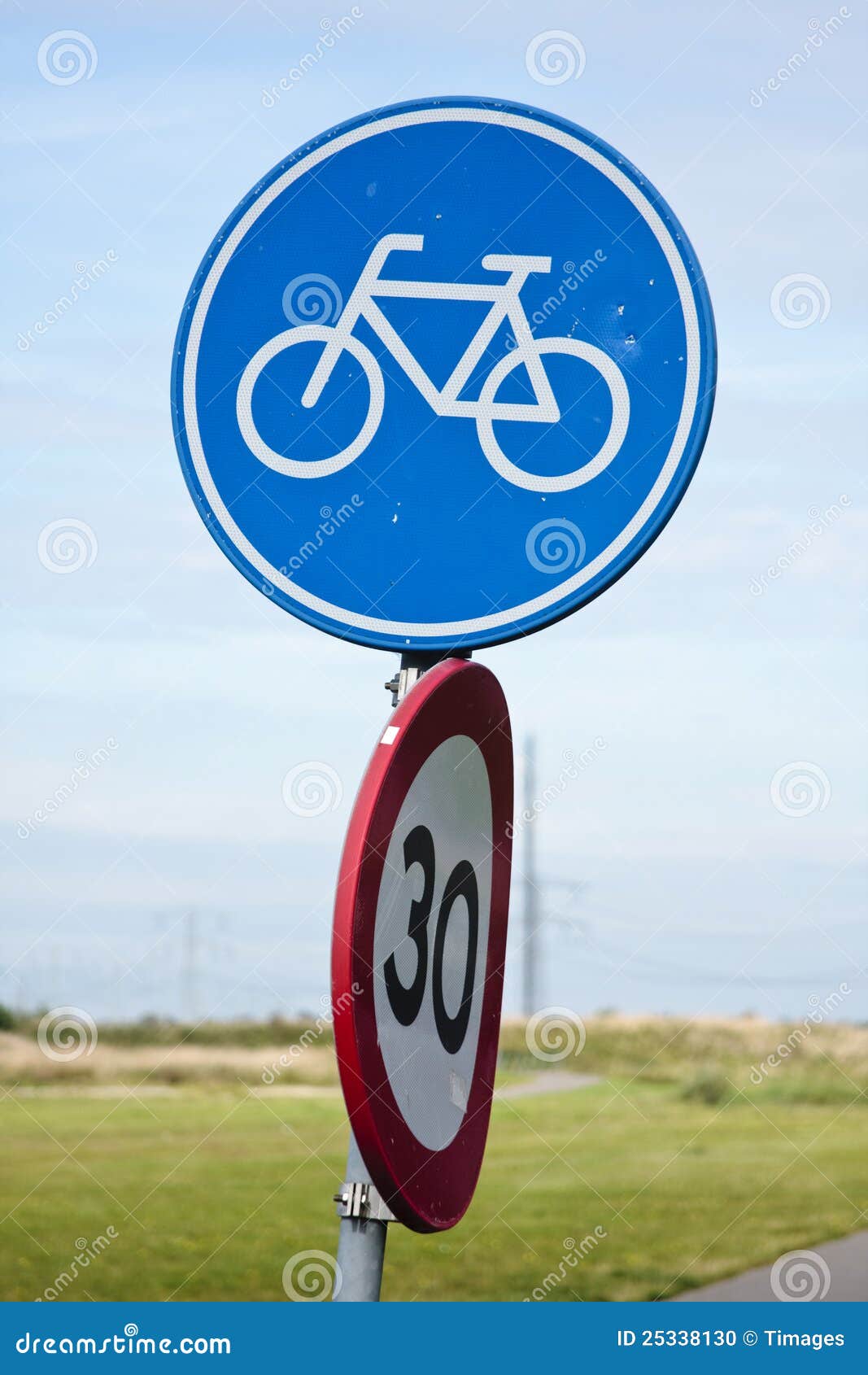 Bicycle sign stock photo. Image of roadsign, dutch, cycle - 25338130