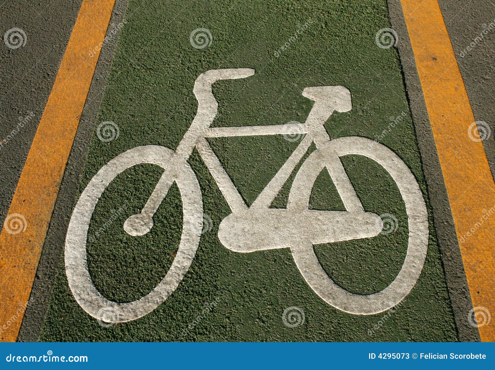 Bicycle sign stock image. Image of access, bicycle, strip - 4295073