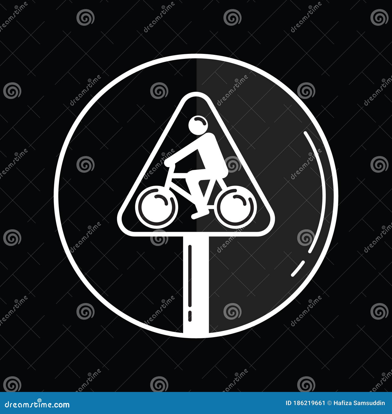 Bicycle Sign Board. Vector Illustration Decorative Design Stock Vector ...