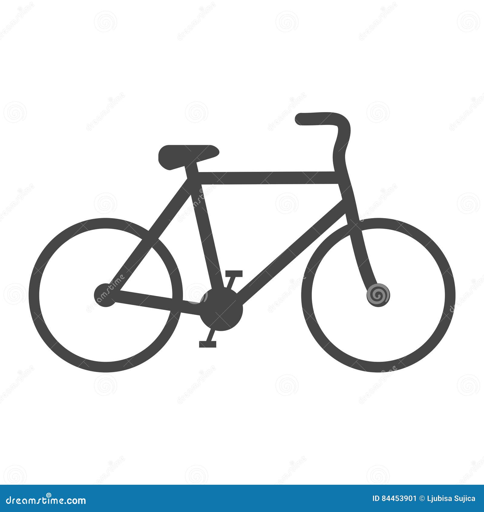 Bicycle sign icon stock vector. Illustration of activity - 84453901