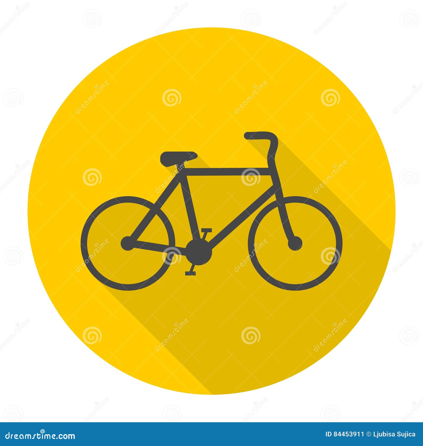 Bicycle sign icon stock vector. Illustration of pictogram - 84453911