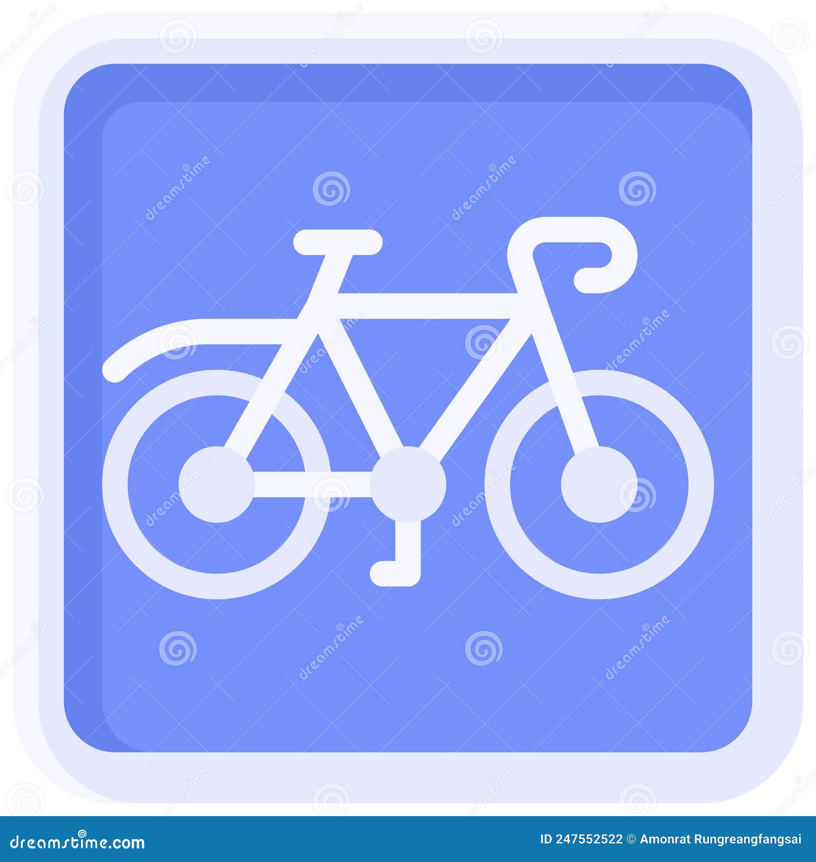 Bicycle Sign Icon, Warning Sign Vector Stock Vector - Illustration of ...