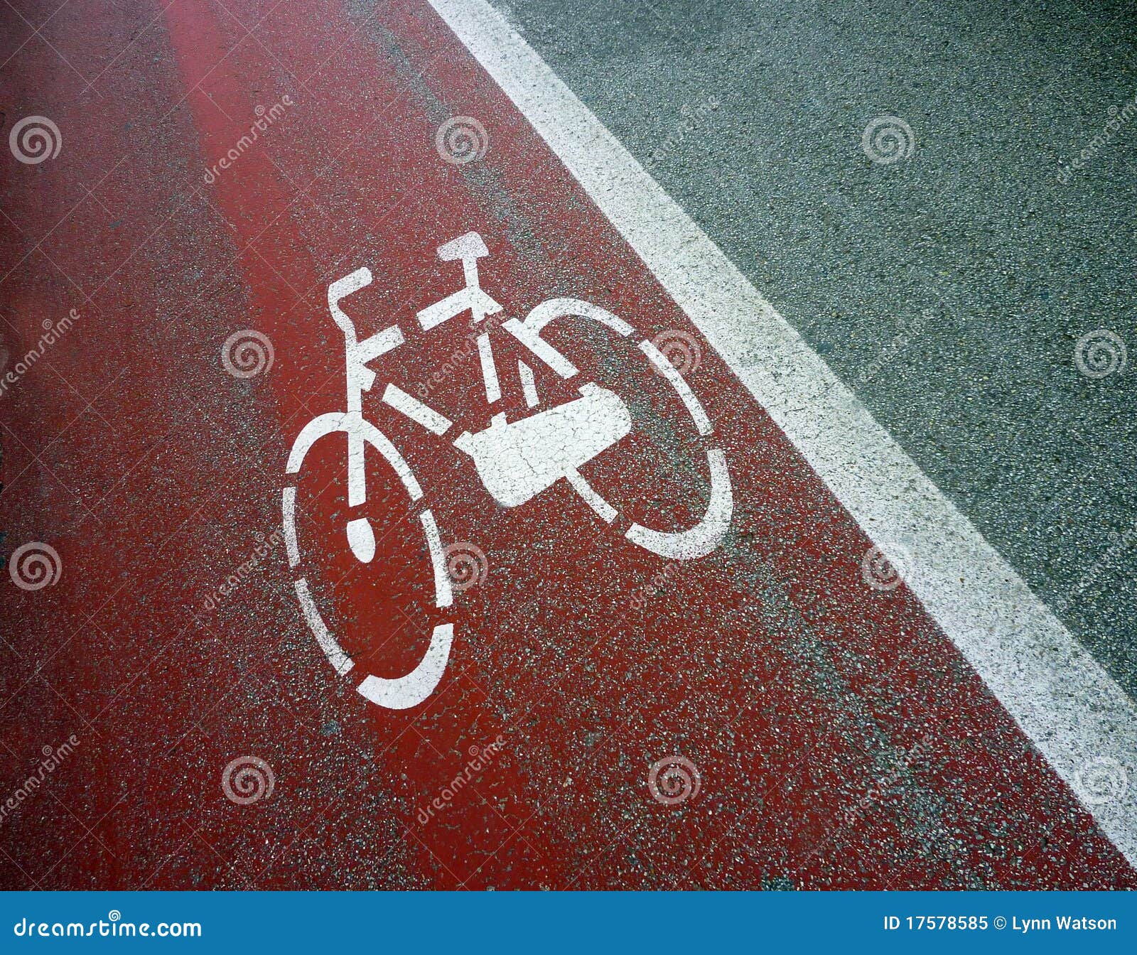 Bicycle Sign Painted on Road Stock Image - Image of path, city: 17578585