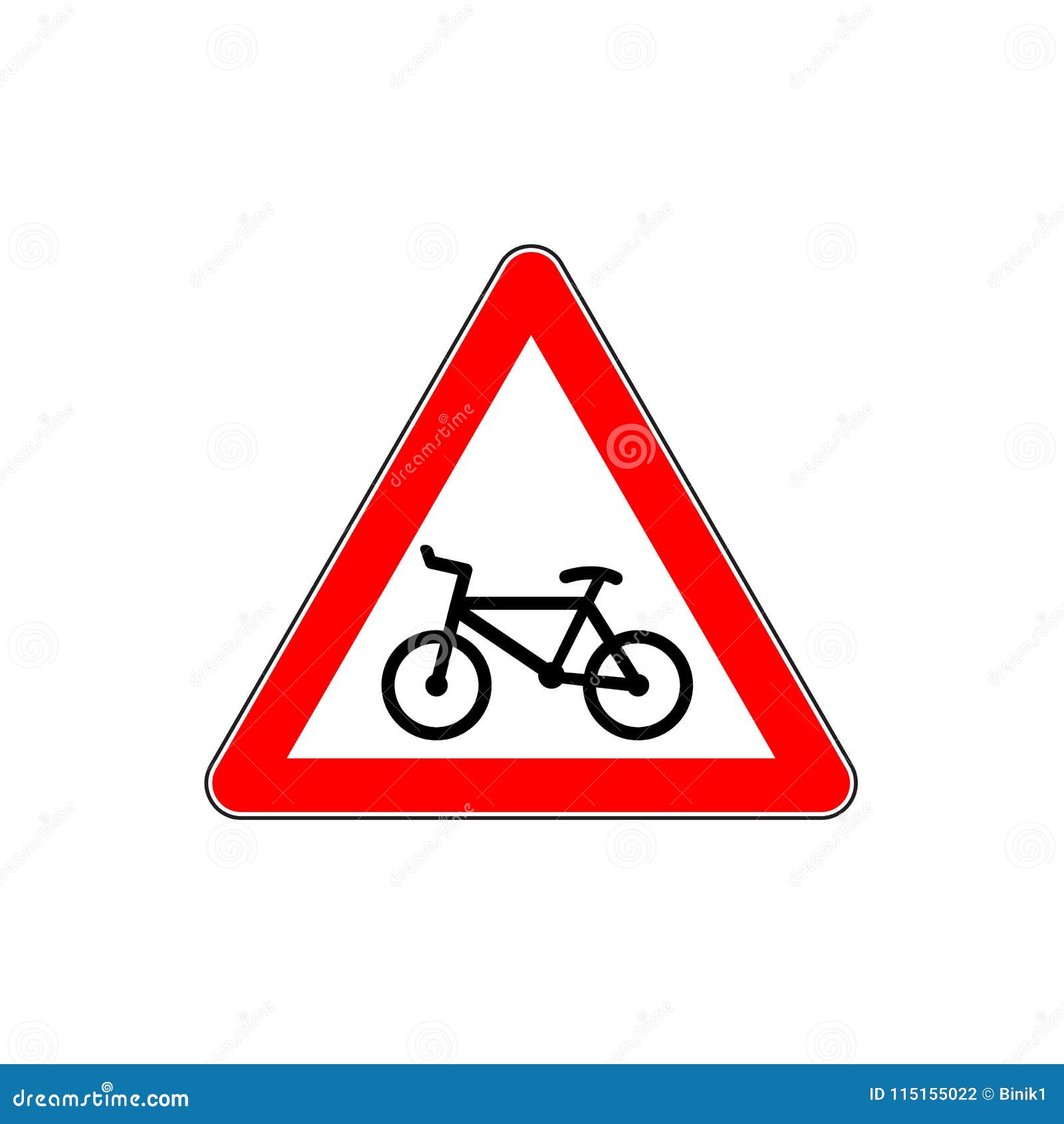 Bicycle sign. Vector stock vector. Illustration of drawing - 115155022
