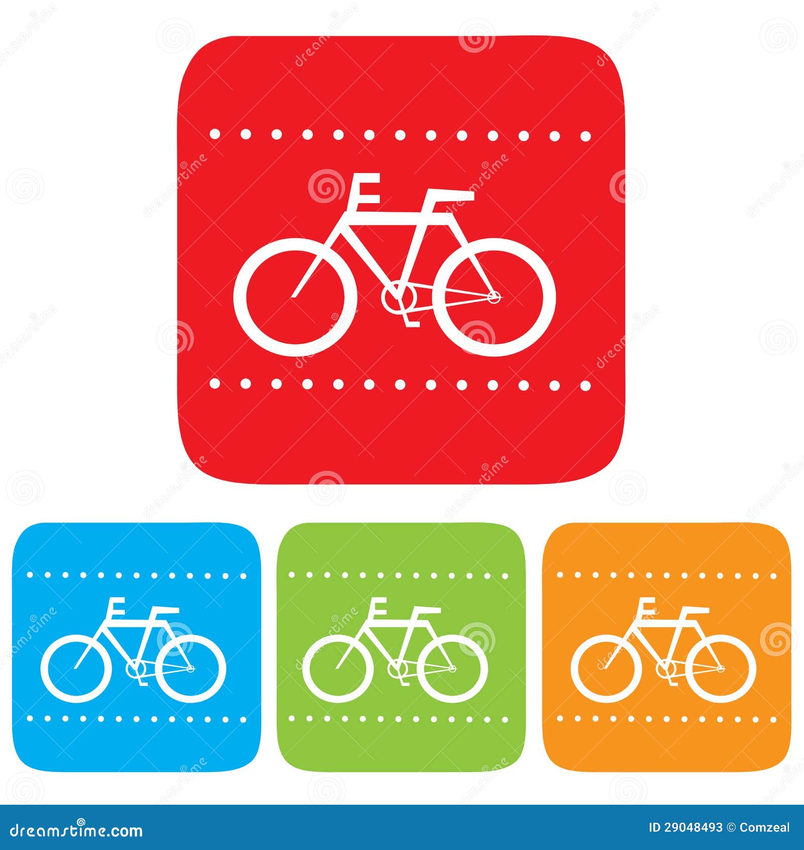 Bicycle sign, Vector icon stock illustration. Illustration of round ...