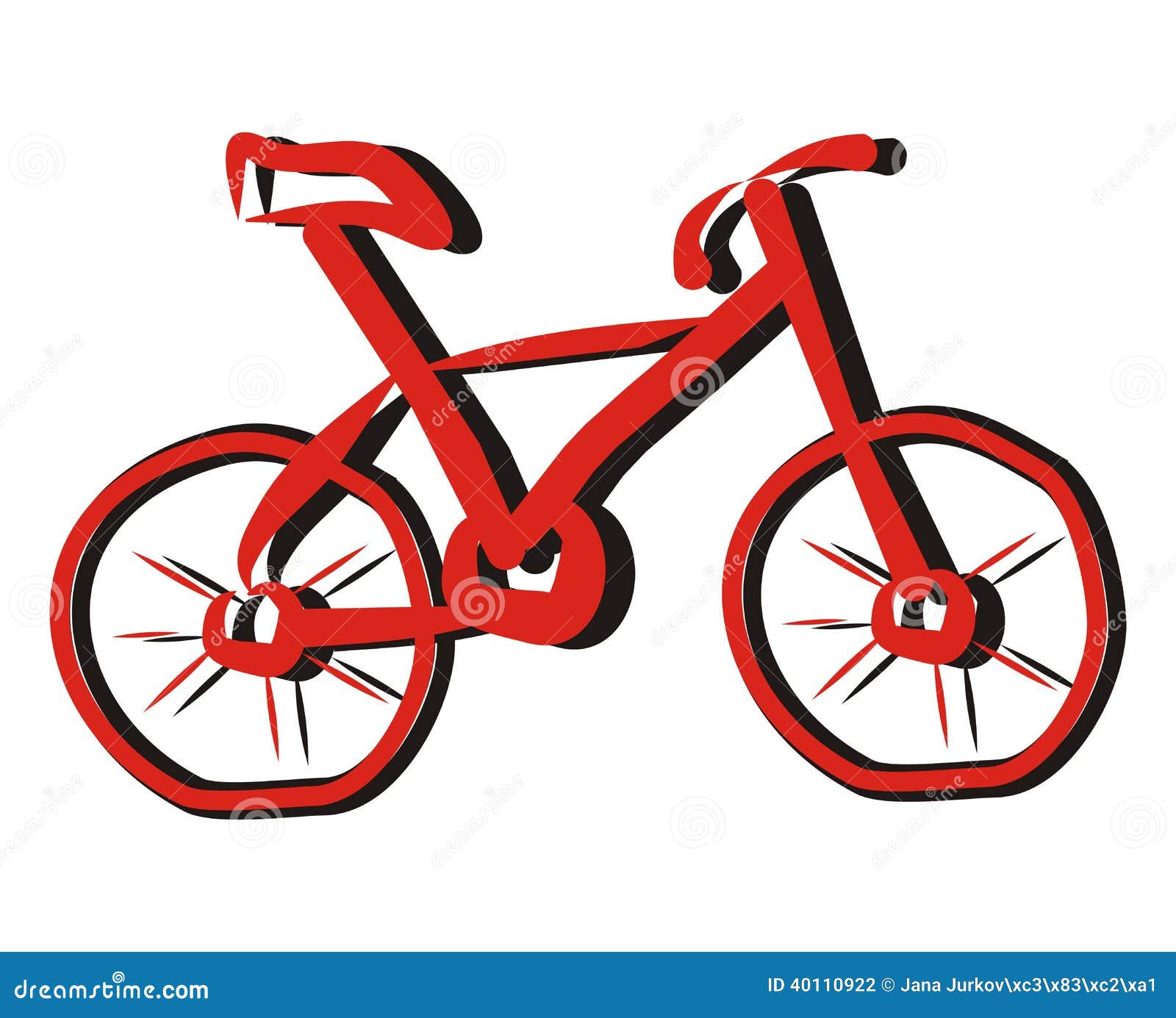 Bicycle-sketch stock vector. Illustration of black, icon - 40110922