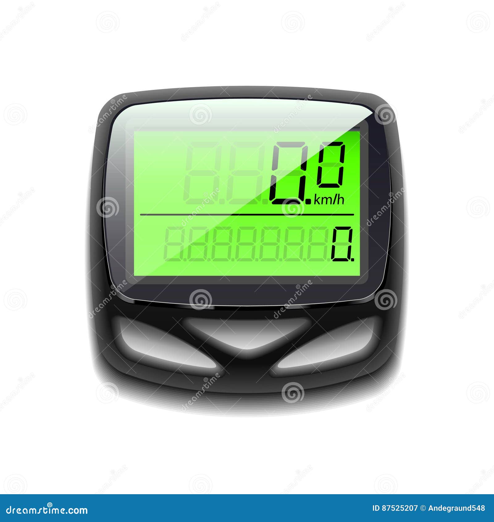 Bicycle Speedometer Isolated on White Vector Stock Vector ...