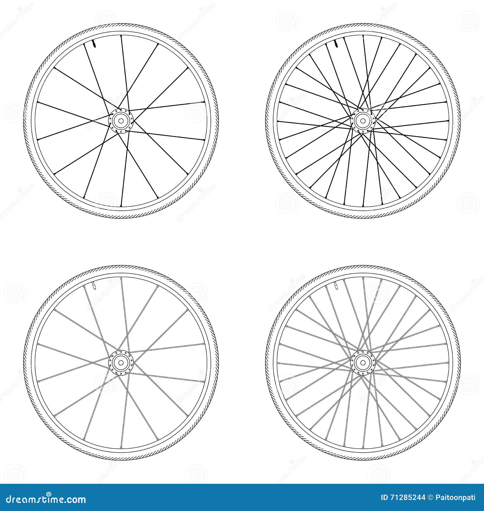 Spoke Wheel Vector Illustration | CartoonDealer.com #7627130