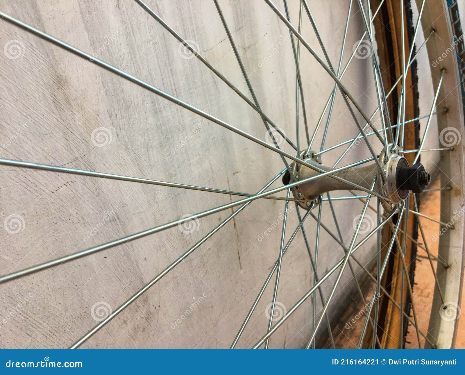 Bicycle Spokes stock image. Image of wheel, wall, bicycle - 216164221