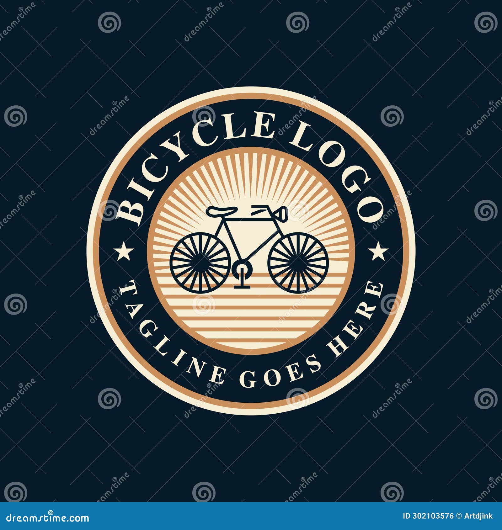 Bicycle Sport Vintage Logo Design Illustration Vector Emblem Stock ...