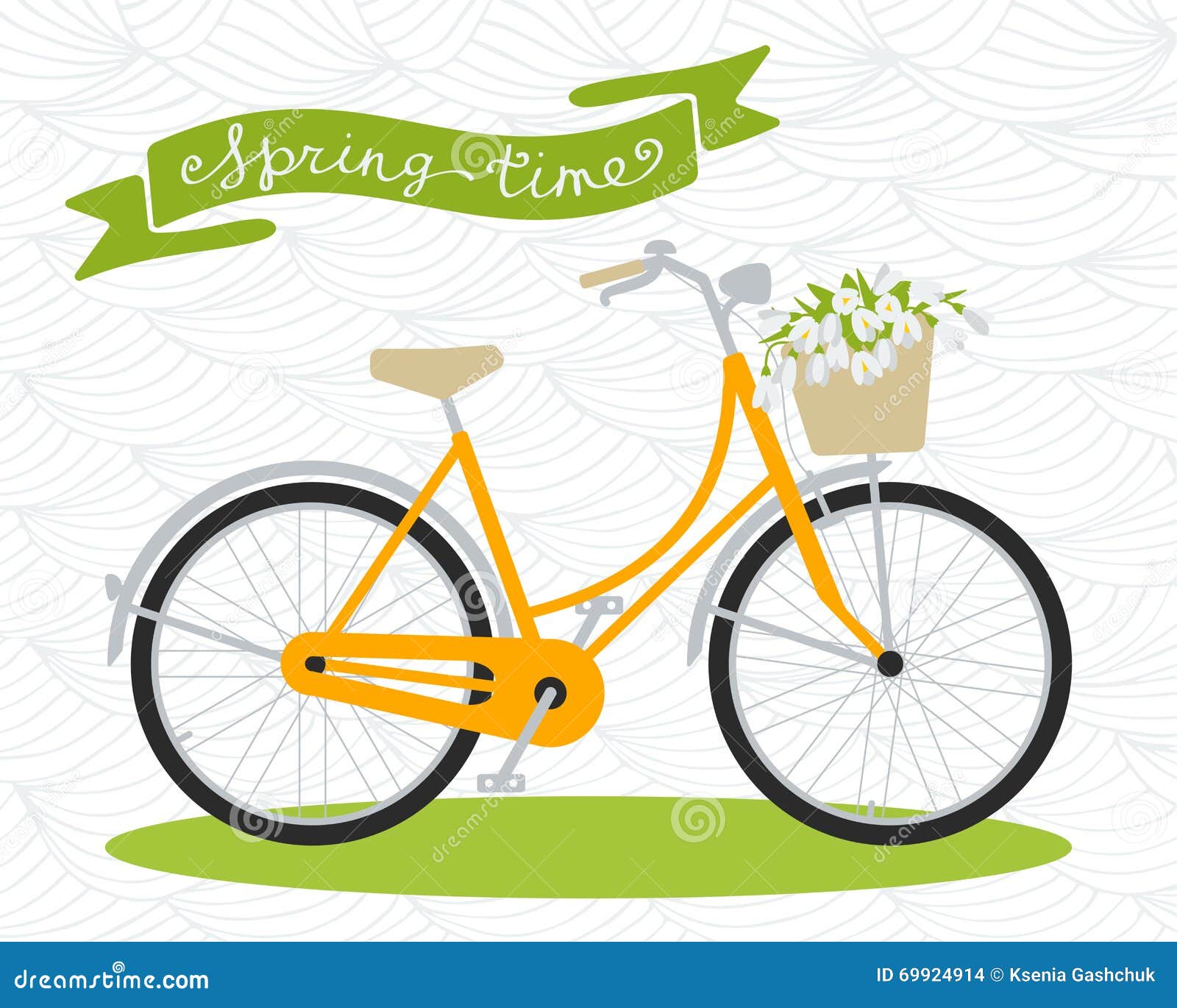 Bicycle. Spring time stock vector. Illustration of creative - 69924914