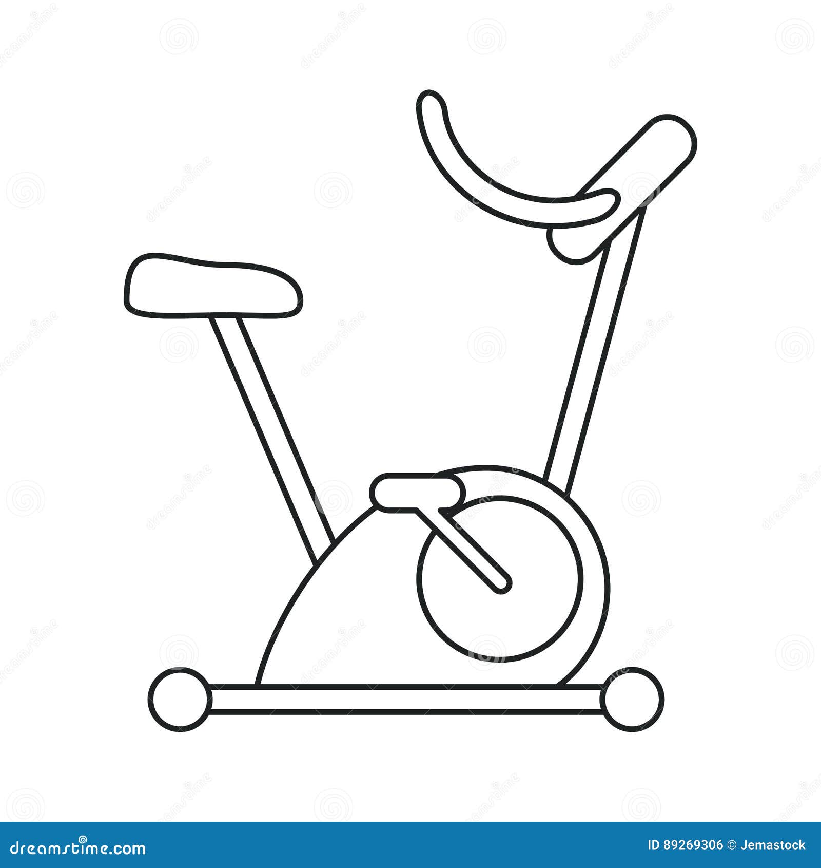 Bicycle Static Exercise Training Outline Stock Illustration ...