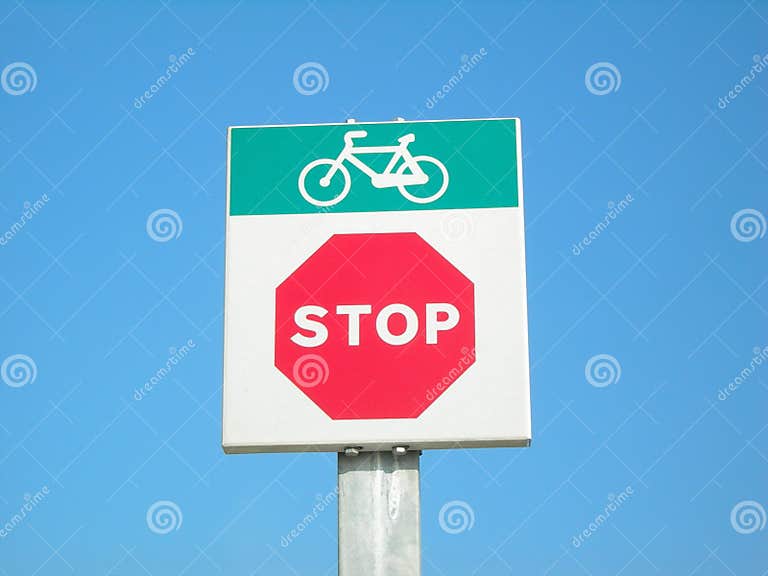 Bicycle stop stock image. Image of green, stop, riding - 633329