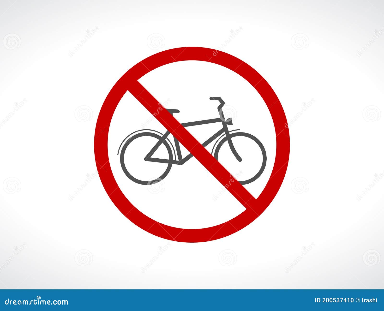 Bicycle Stop Forbidden Icon Stock Vector - Illustration of vector ...