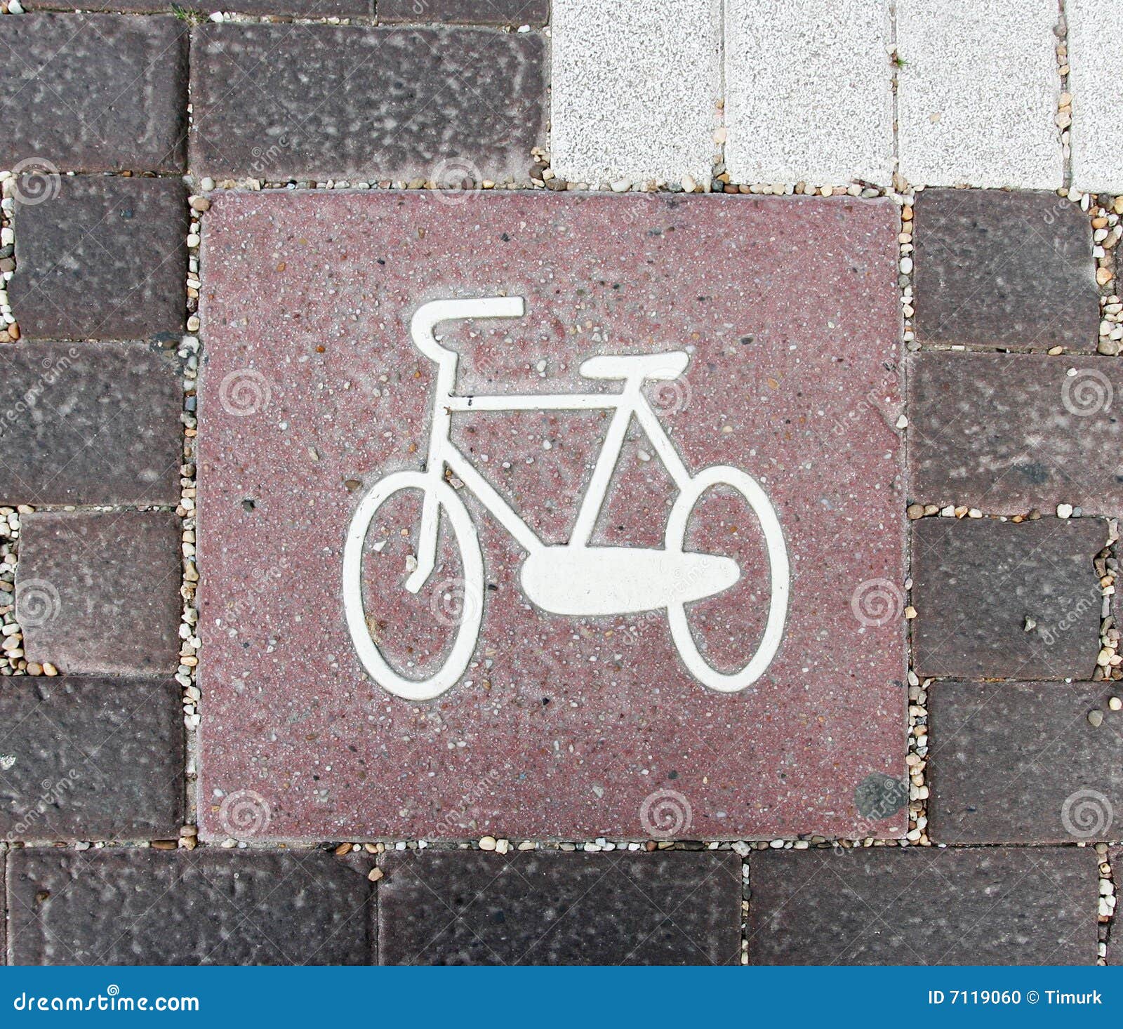 Bicycle symbol stock photo. Image of bike, track, asphalt - 7119060