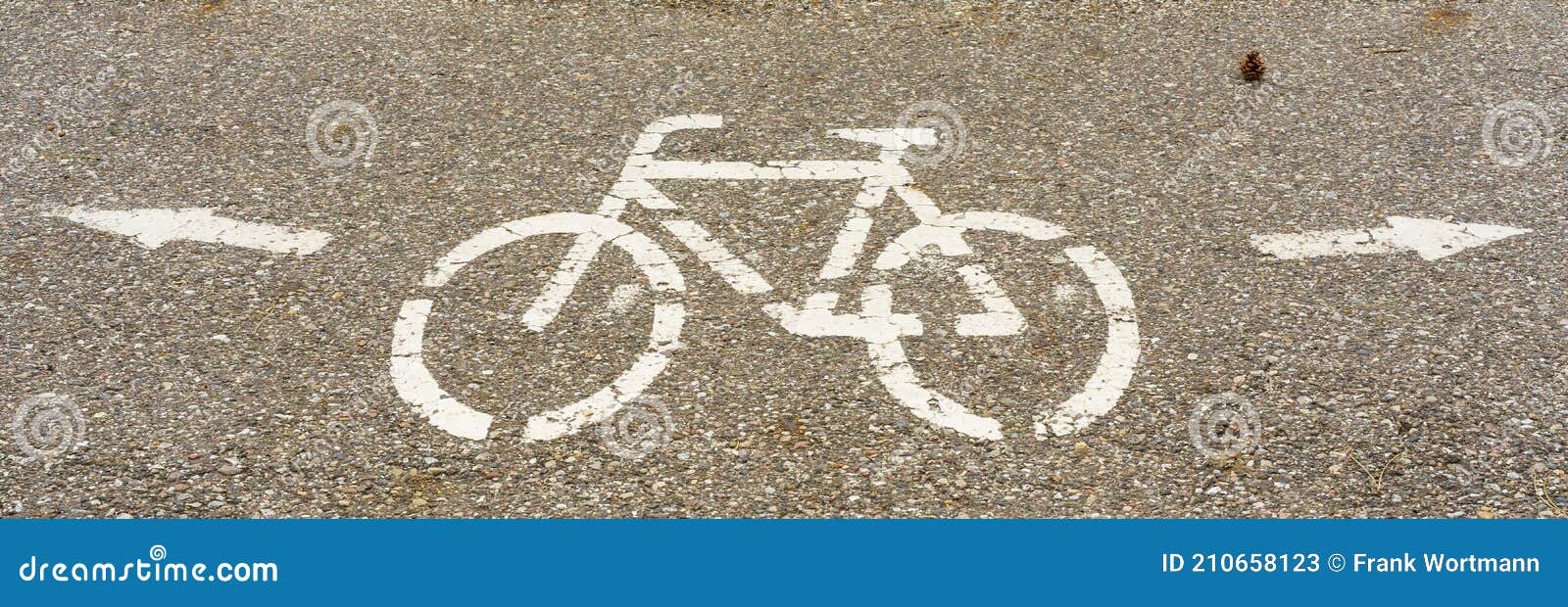 Bicycle Symbol on a Bike Path Stock Image - Image of outdoor, path ...