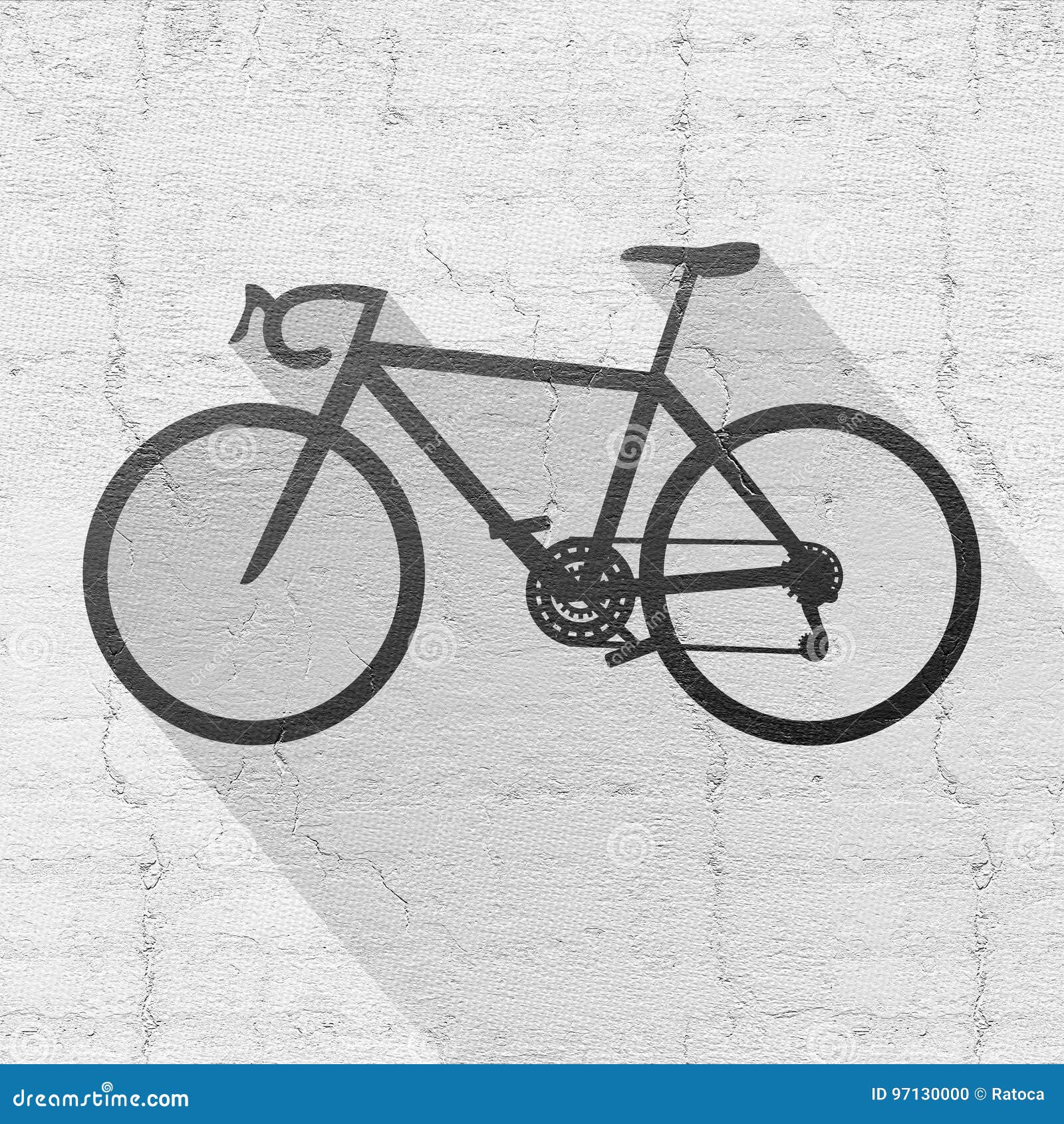 Bicycle symbol stock illustration. Illustration of exercise - 97130000