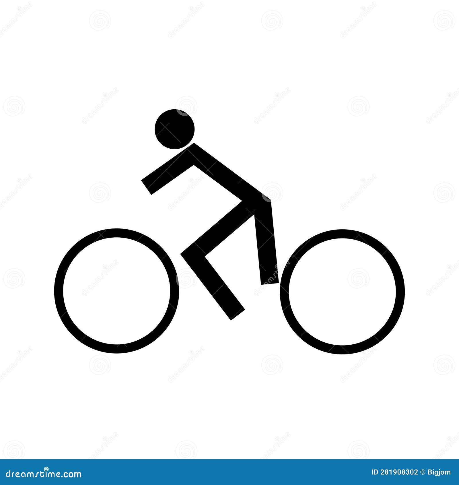 Bicycle Symbol, Flat Design Symbol, Vector Illustration Stock Vector ...