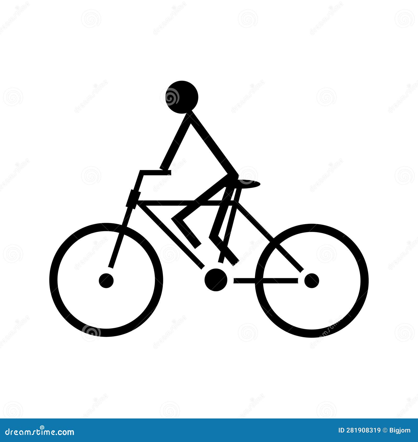 Bicycle Symbol, Flat Design Symbol, Vector Illustration Stock Vector ...