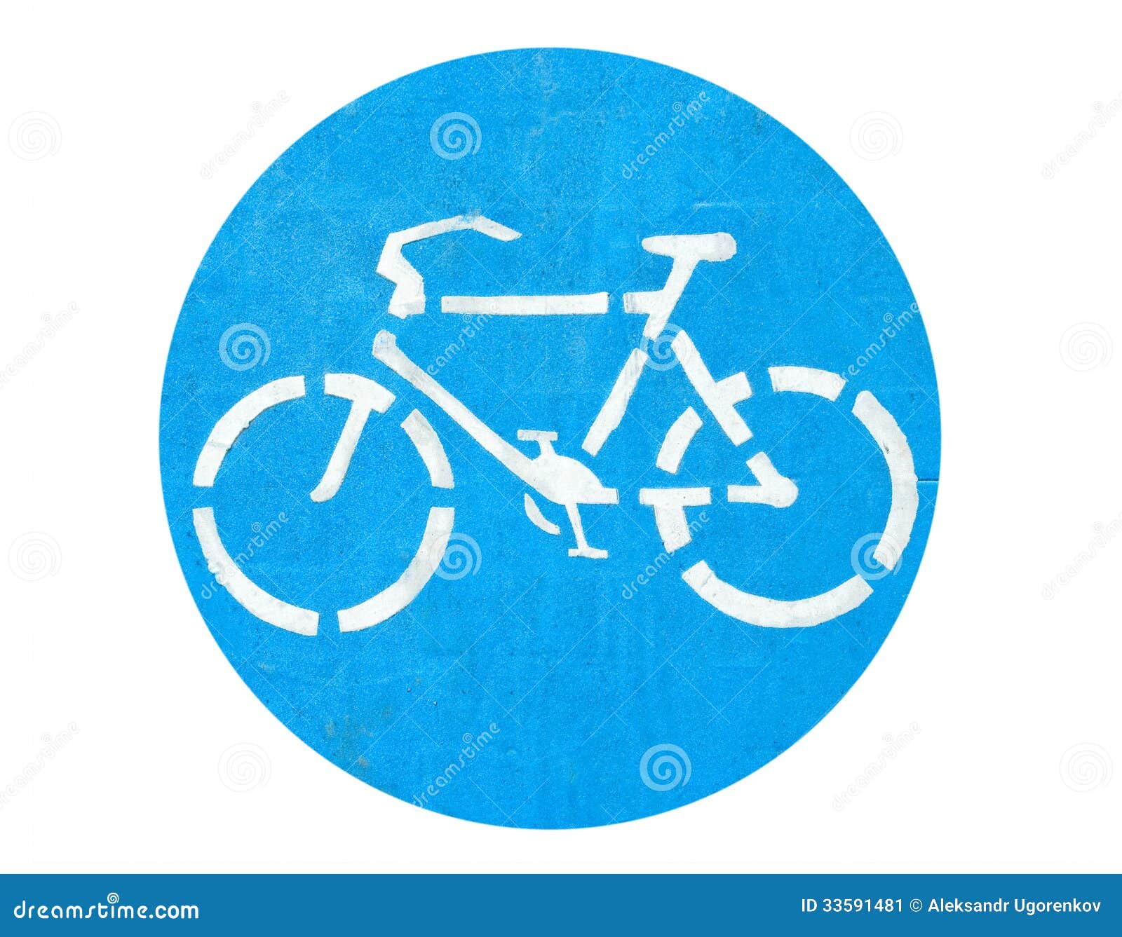 Bicycle Symbol on the Ground Isolated Stock Image - Image of ...