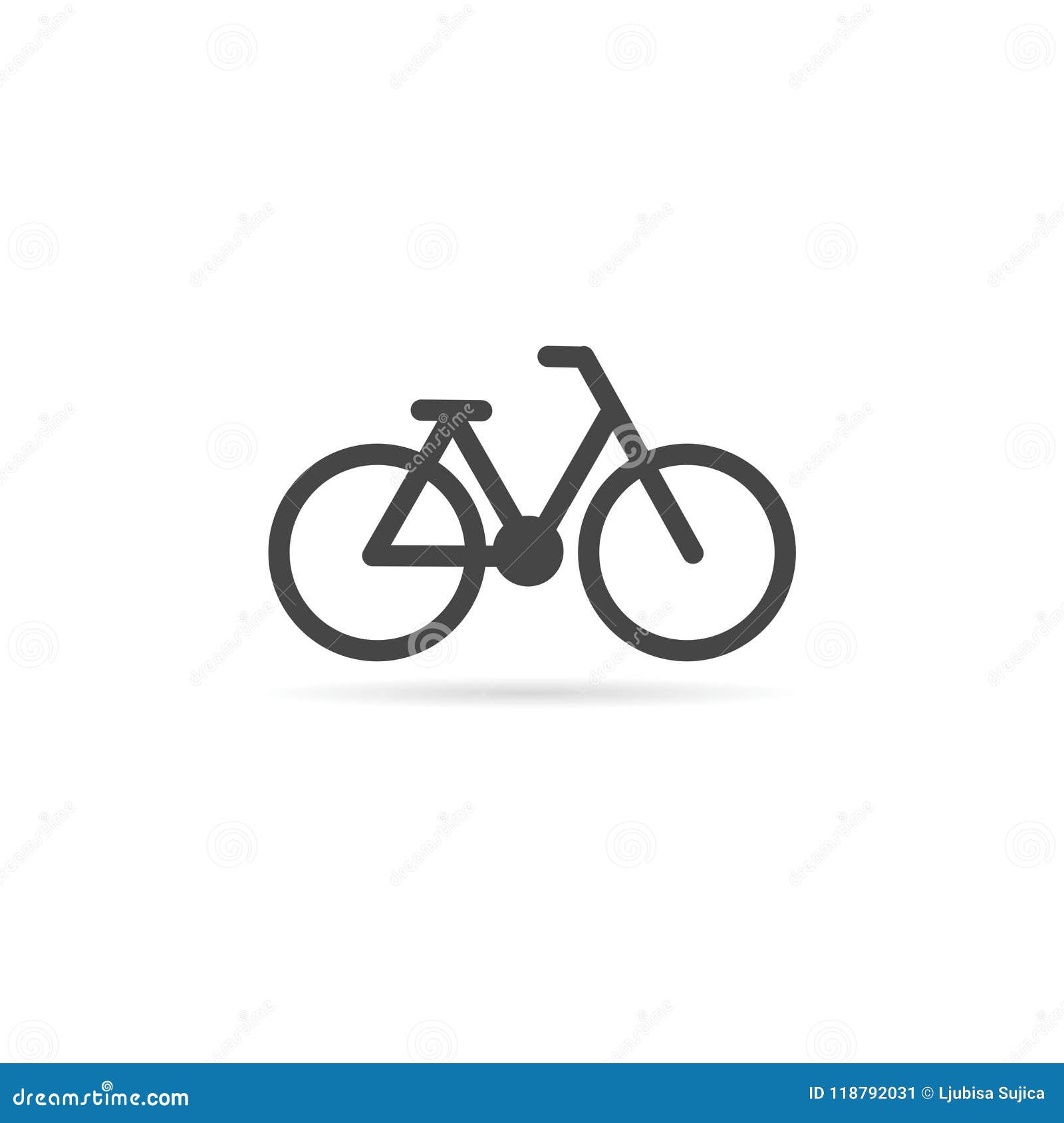 Bicycle symbol and icon stock vector. Illustration of design - 118792031