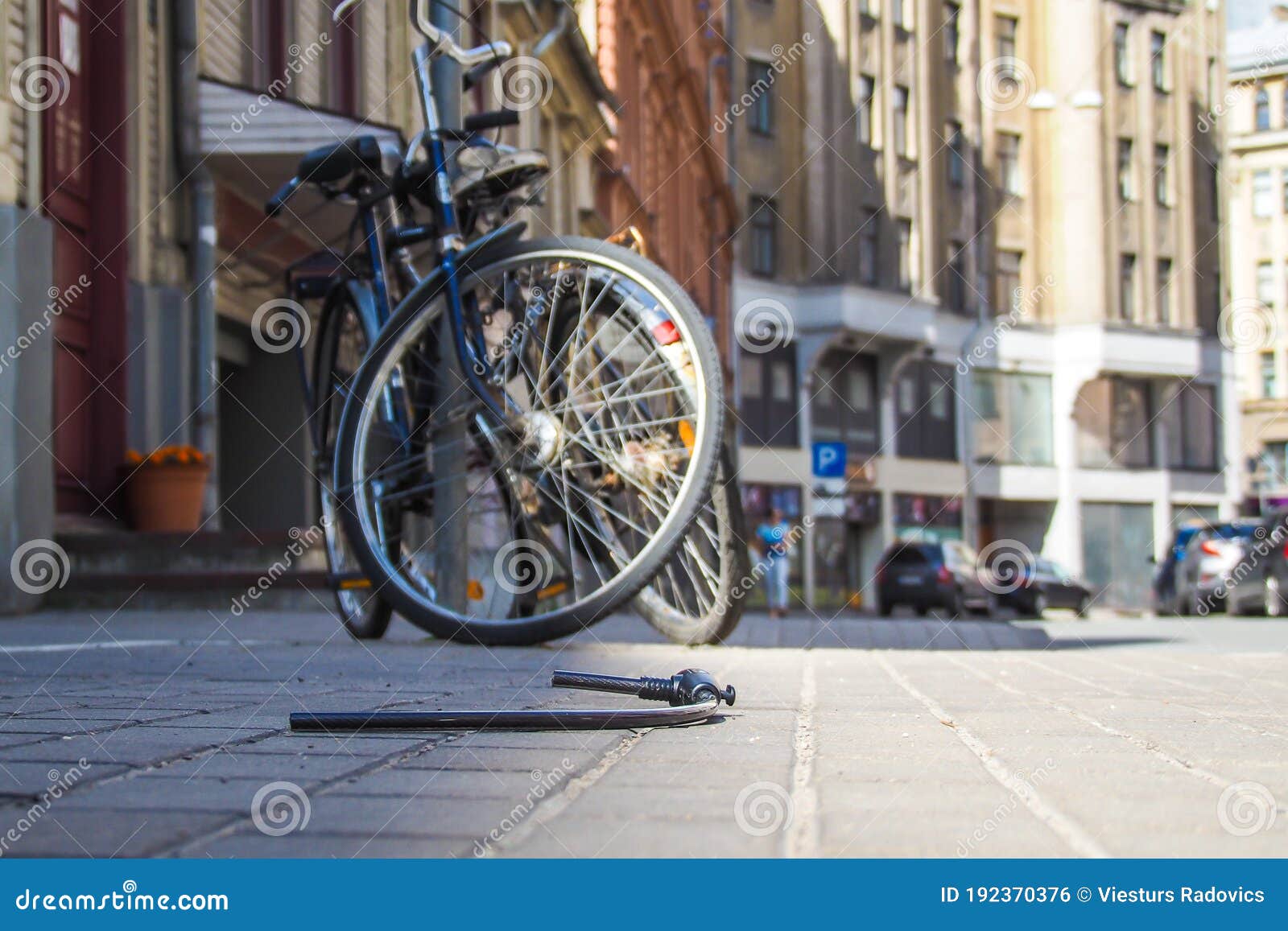 Bicycle Theft. Folded Bicycle Lock Stock Photo - Image of commuter ...