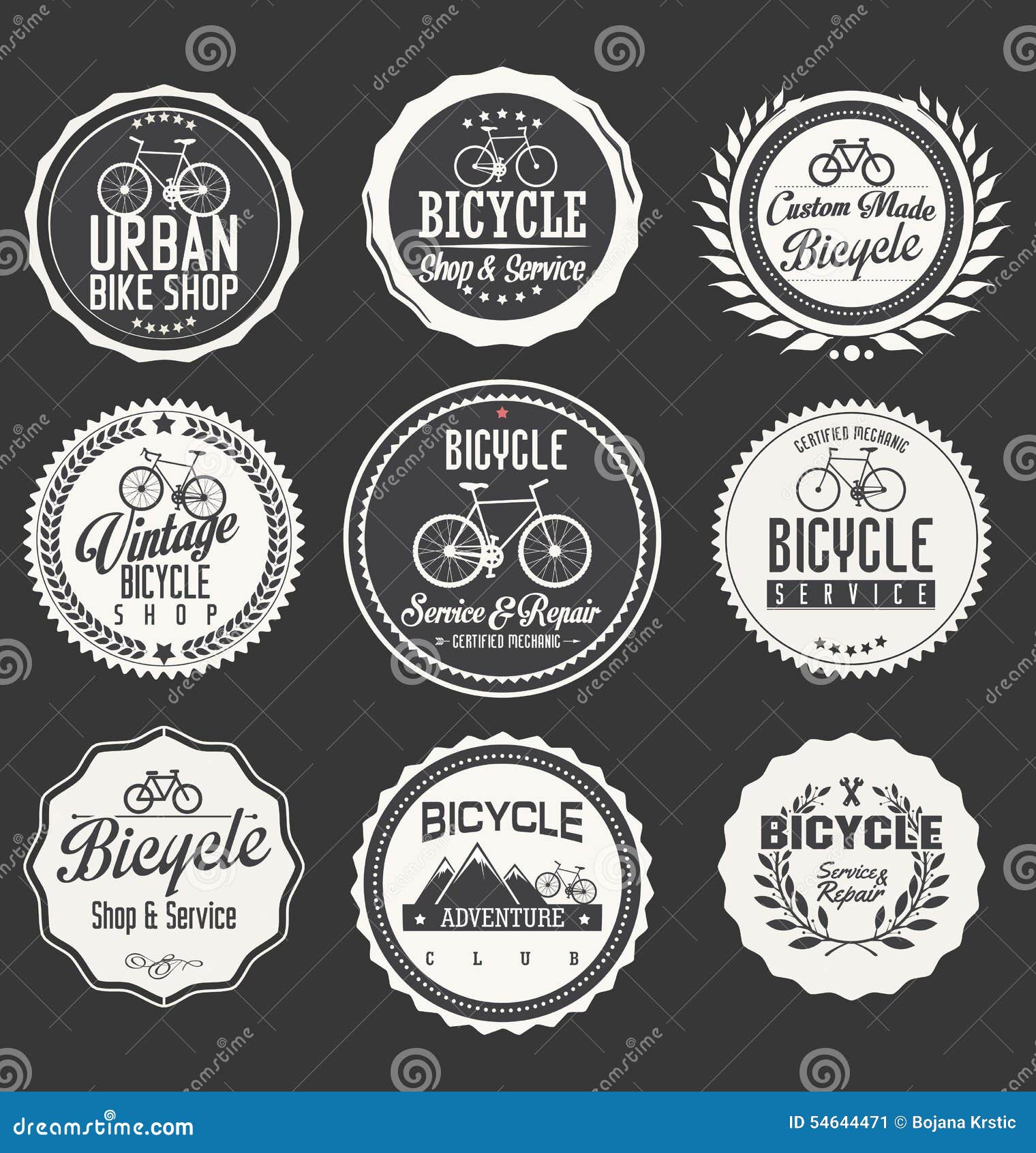 Bicycle Label Vector Illustration | CartoonDealer.com #59283676
