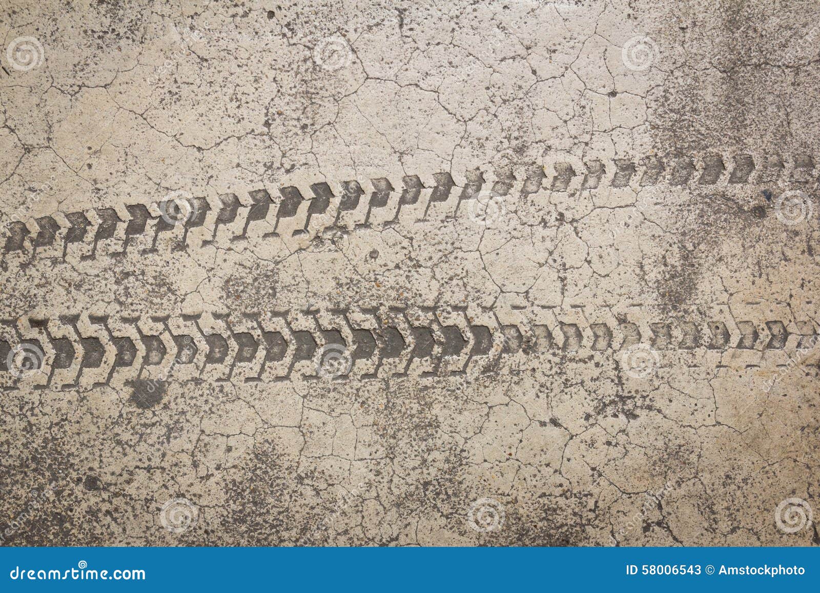 Bicycle Tire Track on Cement Floor Stock Image - Image of print ...