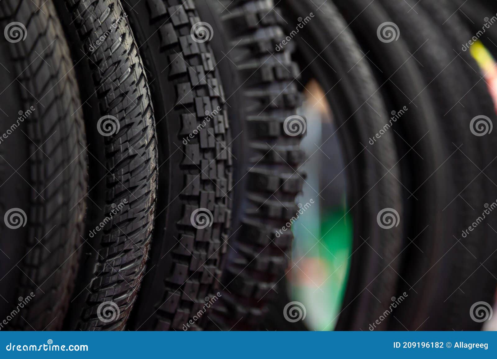 Bicycle Tires in Close-up. Tire Texture. Black Background Stock Photo ...
