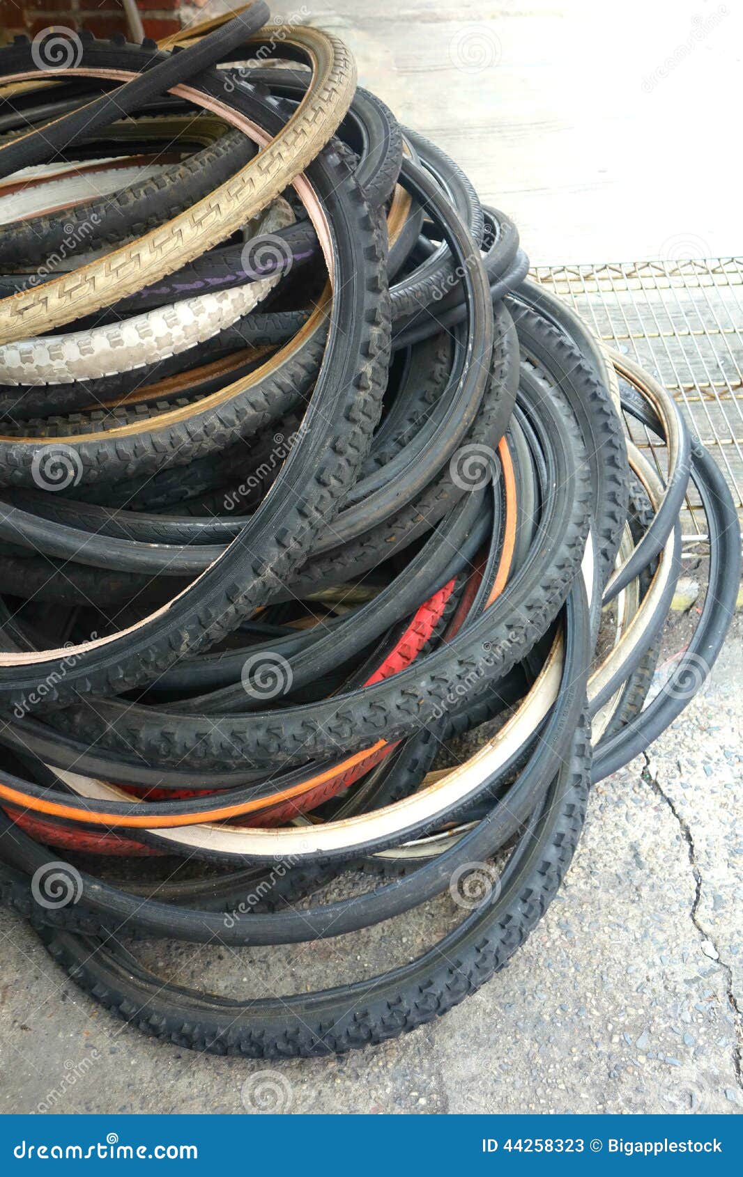 Bicycle Tires stock image. Image of bicycles, stack, tires - 44258323