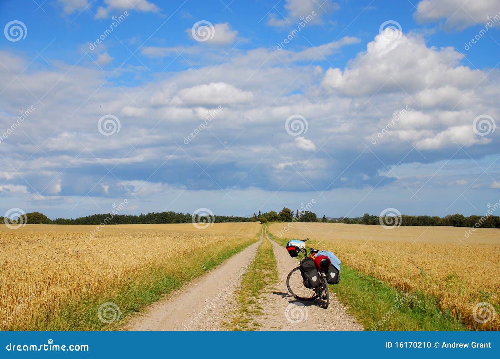 Bicycle Touring in the Countryside Stock Photo - Image of autumn, bike ...