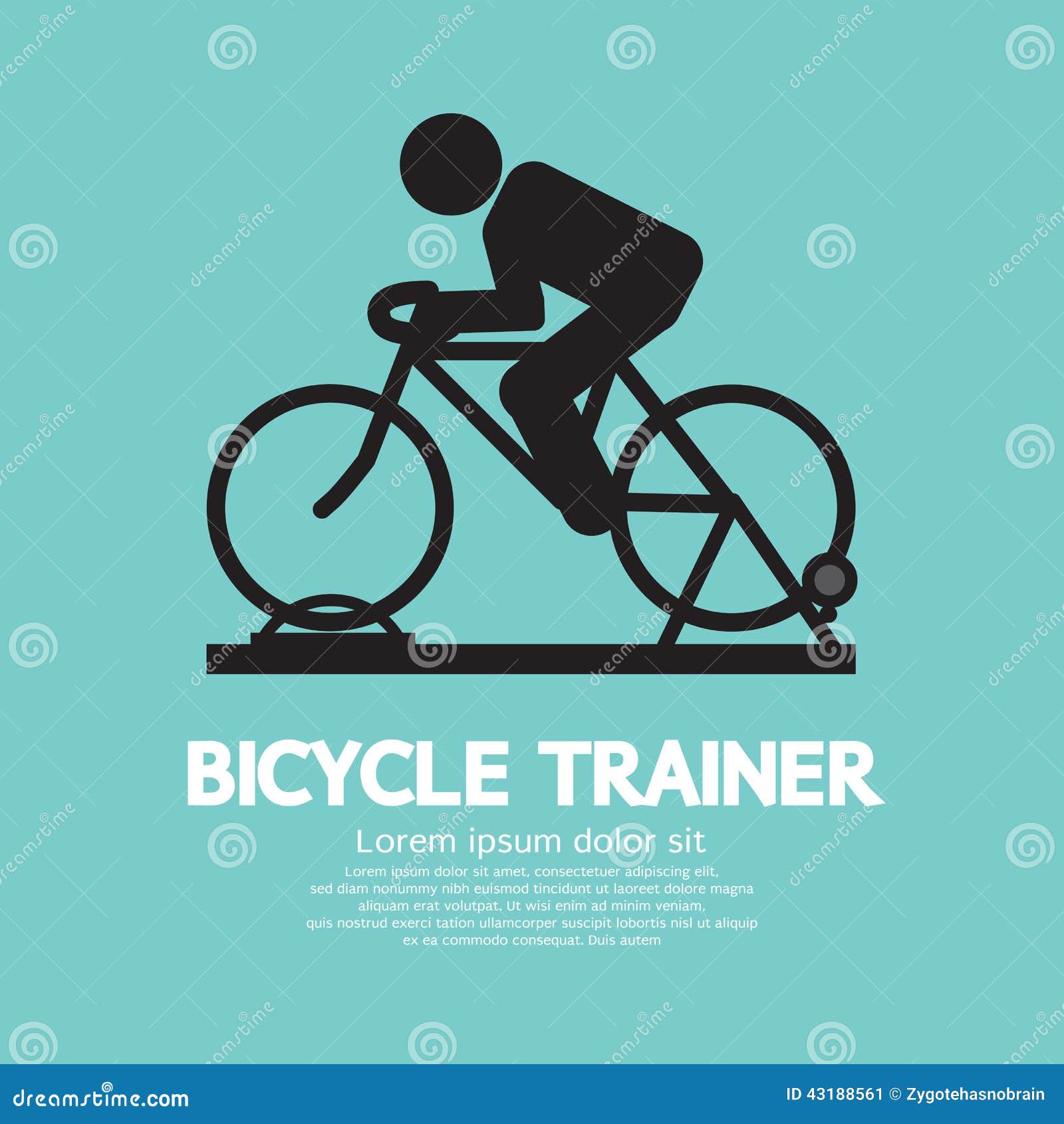 Bicycle Trainer Graphic Sign Stock Vector - Illustration of side ...