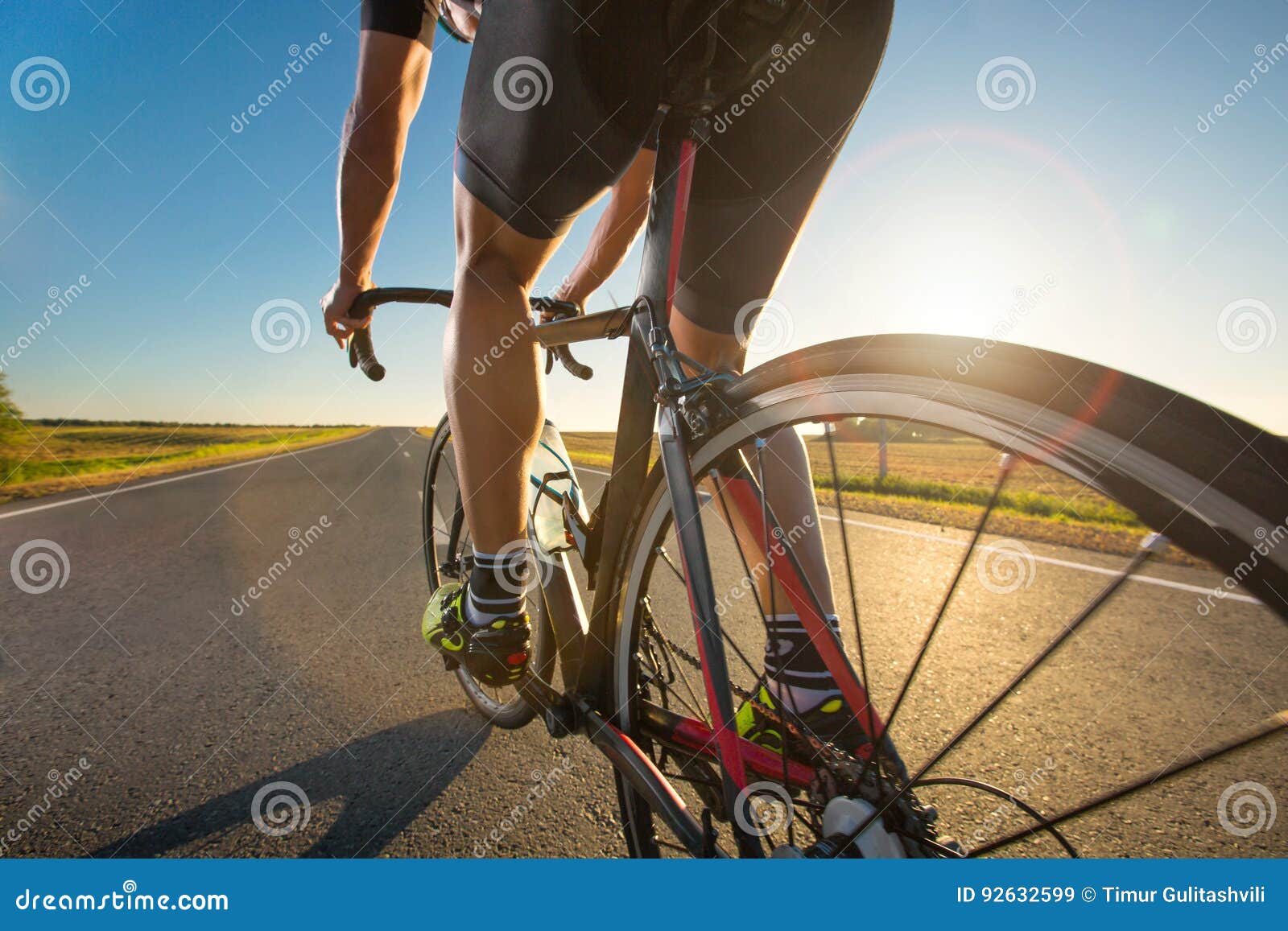 Bicycle Training on the Road Stock Image - Image of rider, sports: 92632599